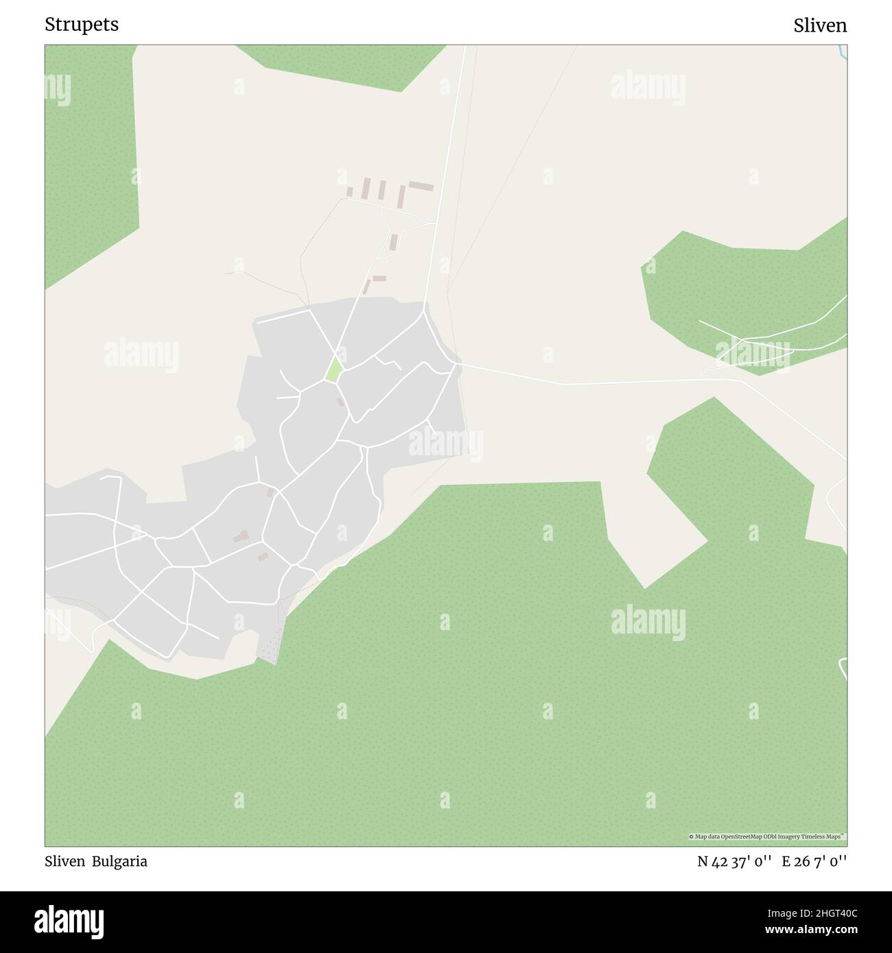 Strupets, Sliven, Bulgaria, Sliven, N 42 37' 0'', E 26 7' 0'', map ...