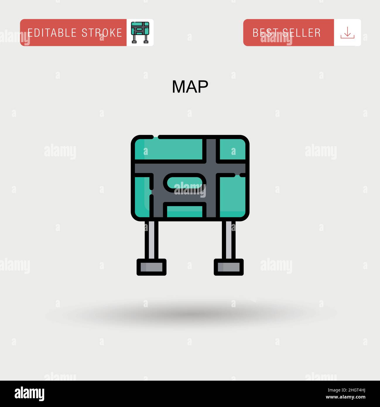 Map Simple vector icon Stock Vector Image & Art - Alamy