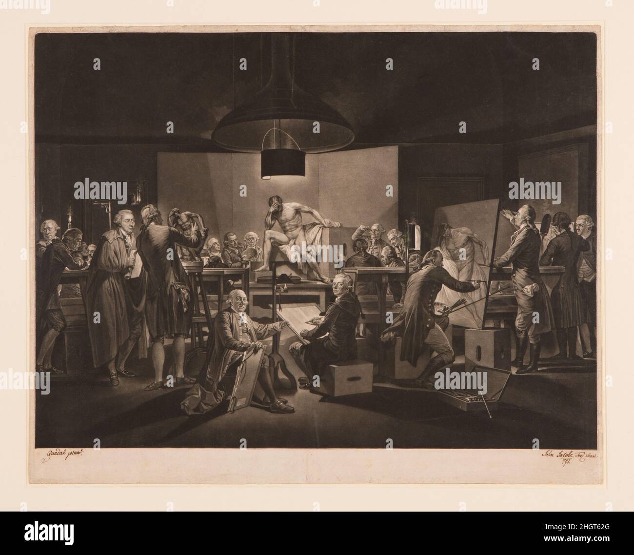 The Life Class of the Vienna Academy 1790 Johann Jacobe Austrian ...