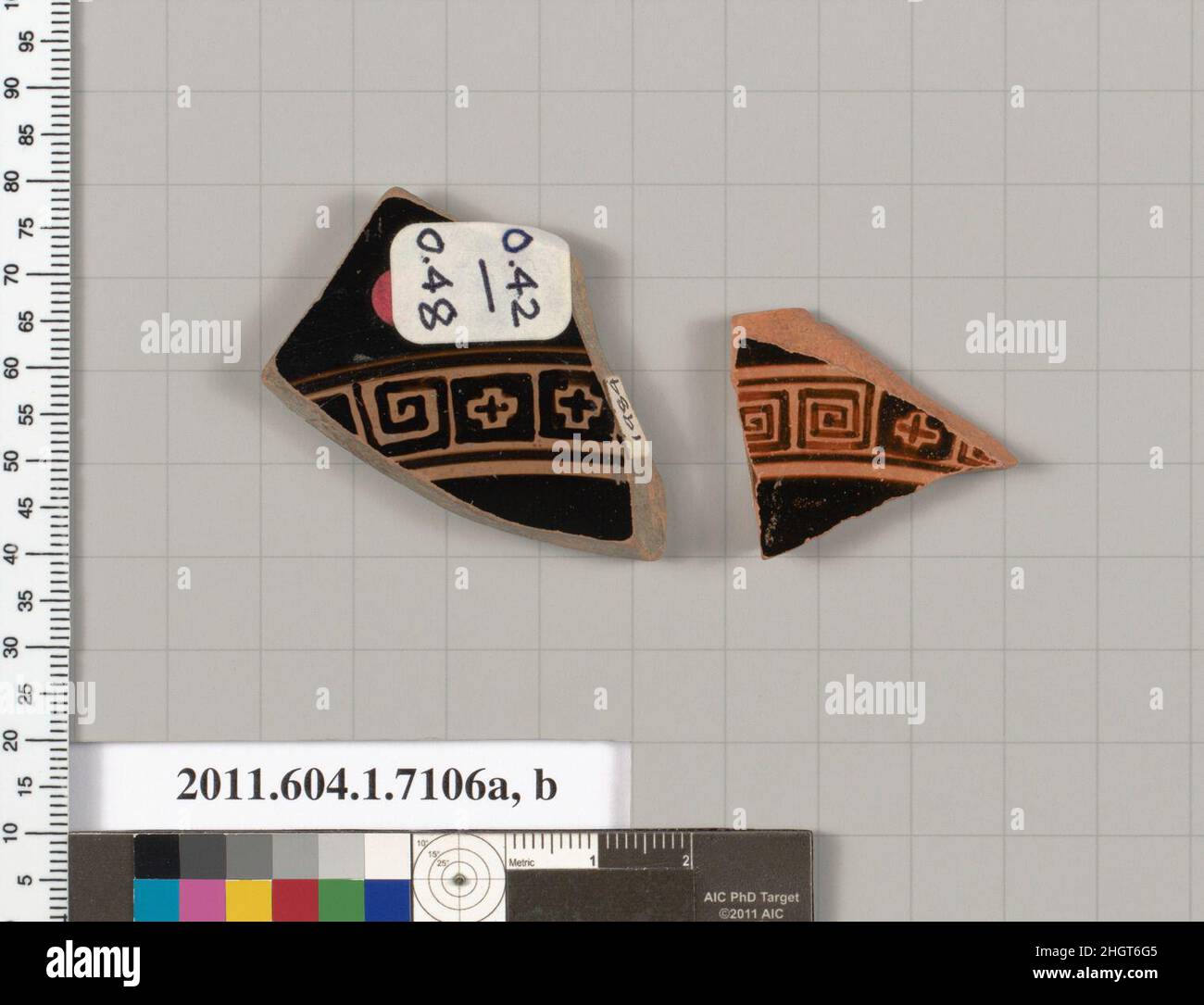 Terracotta fragments of kylikes (drinking cups) 500–480 B.C. Greek ...