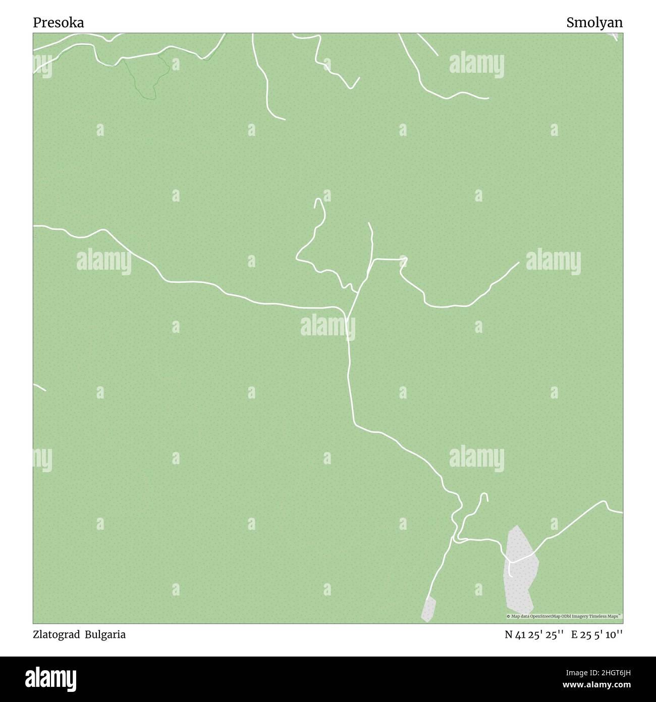 Presoka, Zlatograd, Bulgaria, Smolyan, N 41 25' 25'', E 25 5' 10'', map ...
