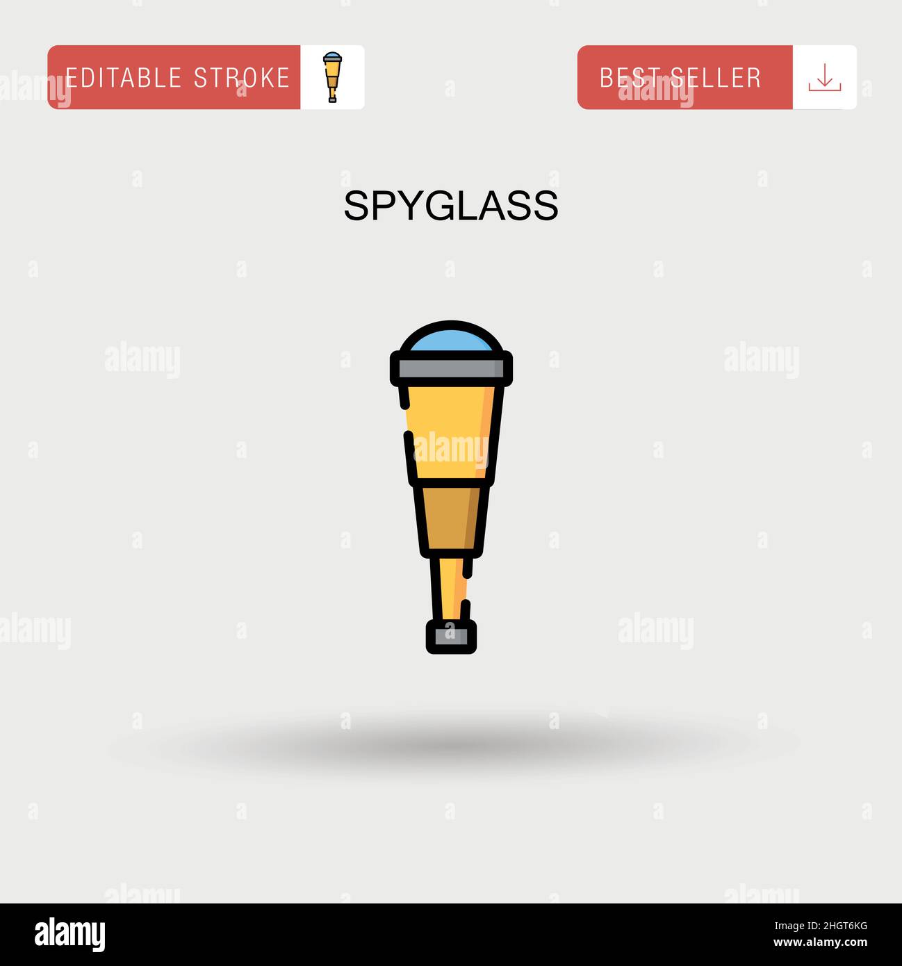 Spyglass Simple vector icon Stock Vector Image & Art - Alamy