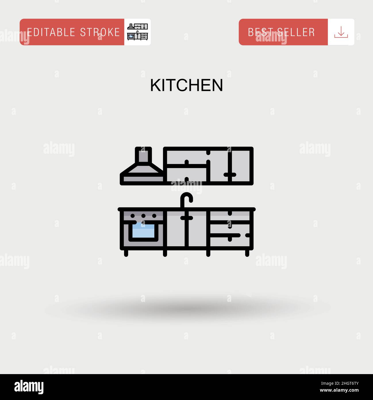 Kitchen Simple vector icon Stock Vector Image & Art - Alamy