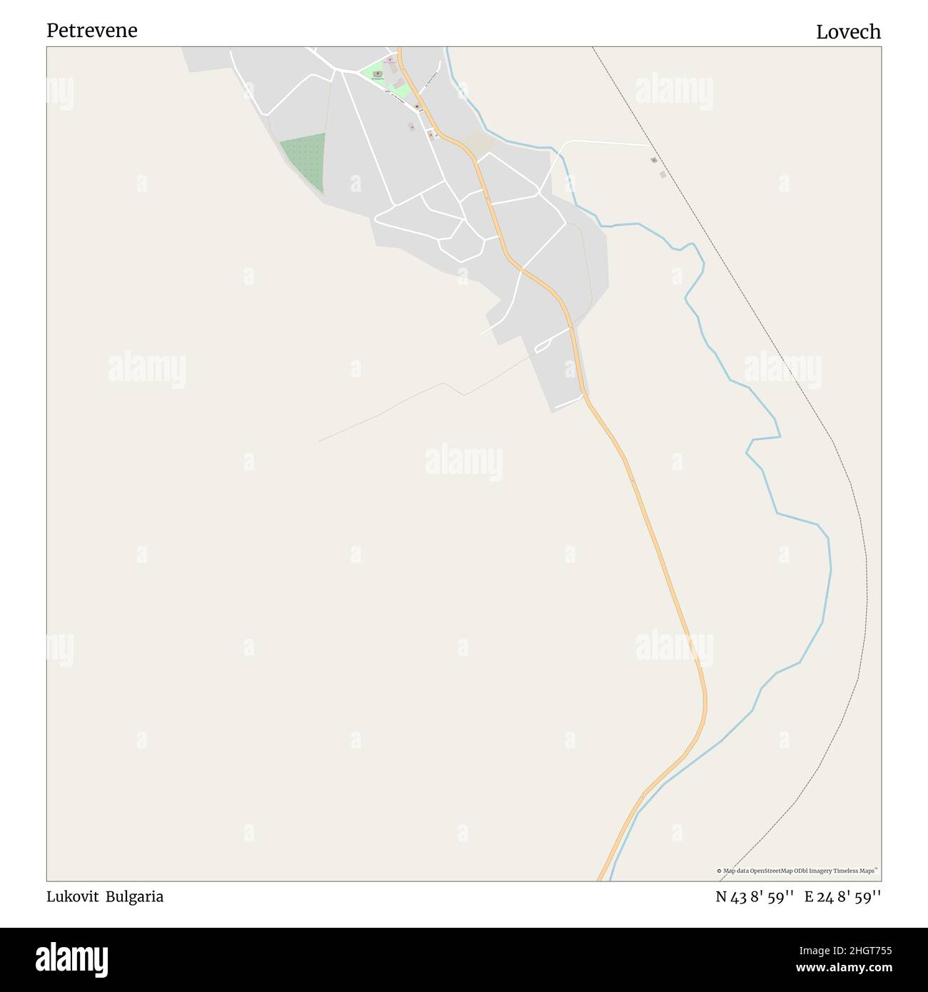 Petrevene, Lukovit, Bulgaria, Lovech, N 43 8' 59'', E 24 8' 59'', map ...