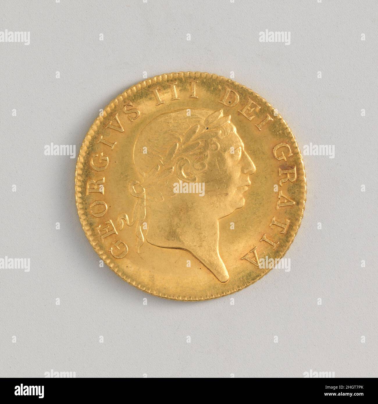George III guinea, "Military" type 1813 Medalist: Lewis Pingo. George ...