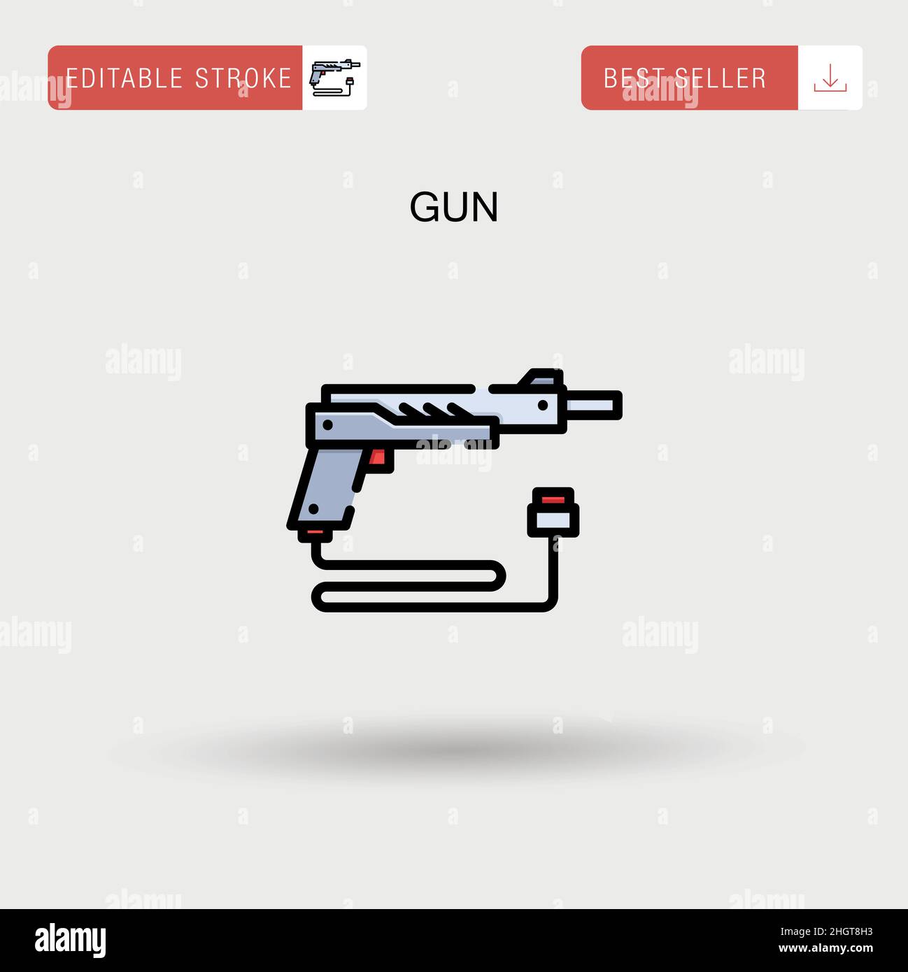 Gun Simple vector icon Stock Vector Image & Art - Alamy