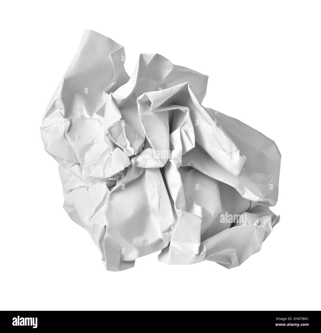 close up of a paper ball trash on white background Stock Photo - Alamy