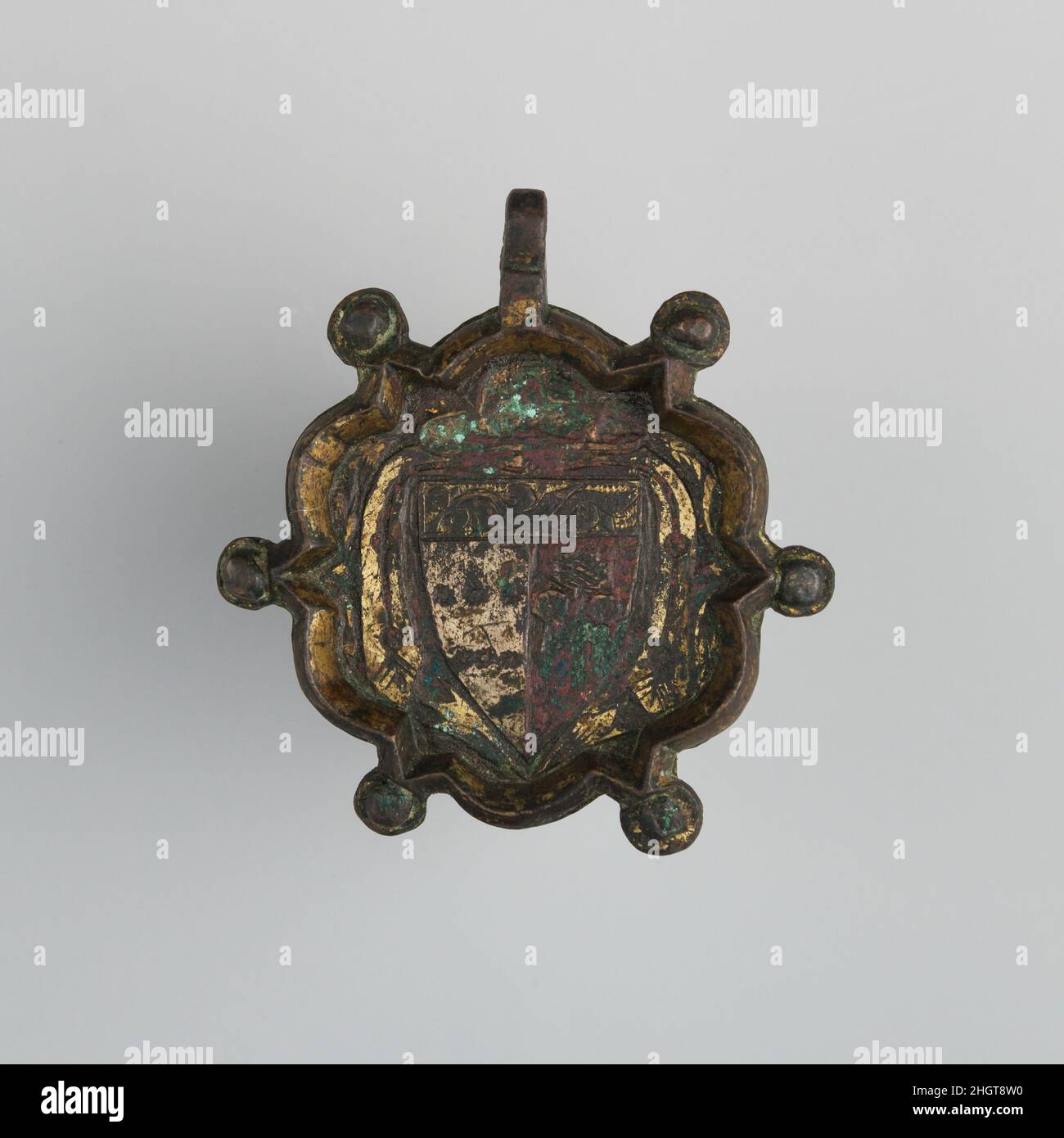 Badge or Harness Pendant ca. 1400 Spanish Heraldry, or coat-of-arms ...