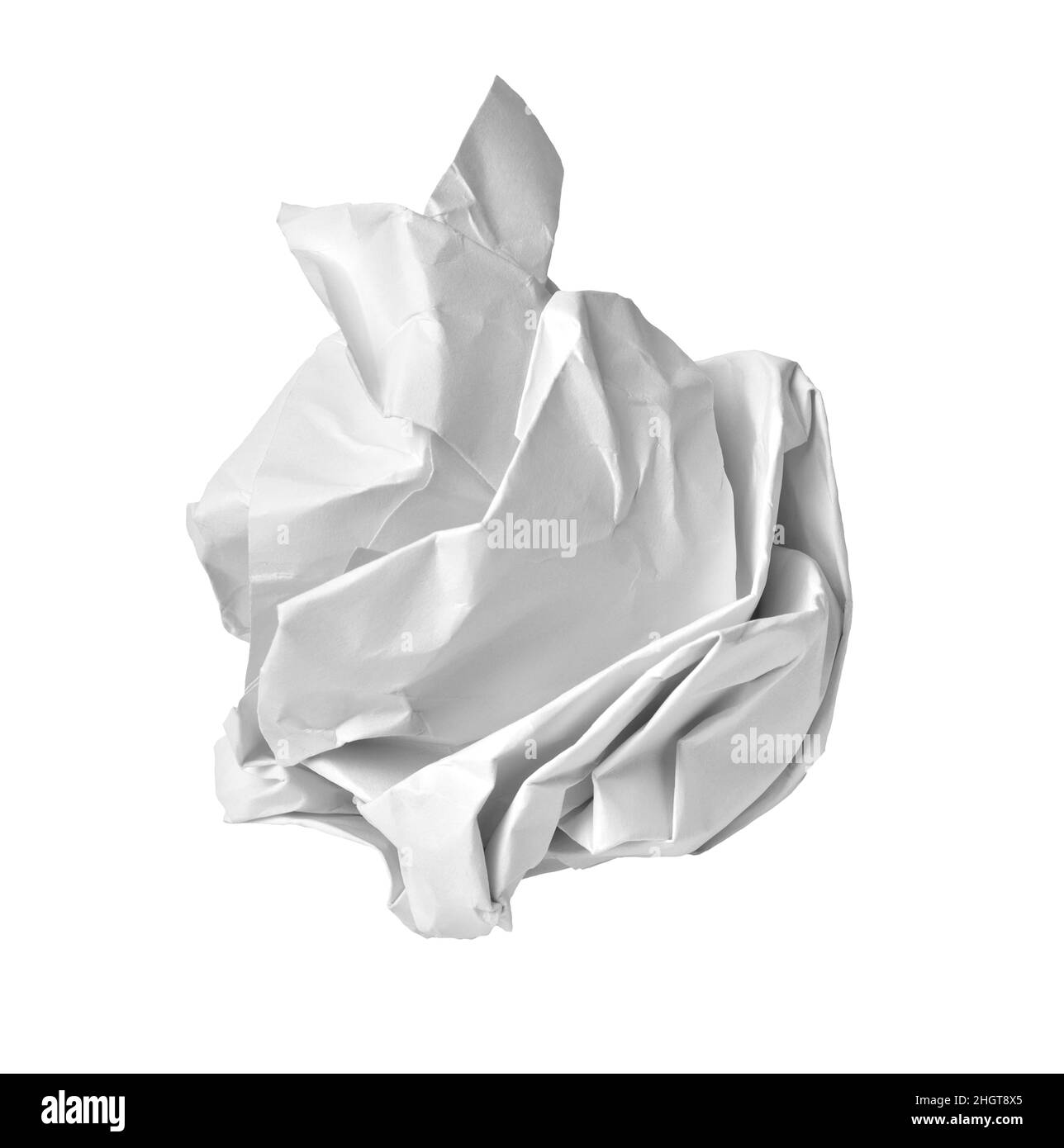 close up of a paper ball trash on white background Stock Photo - Alamy