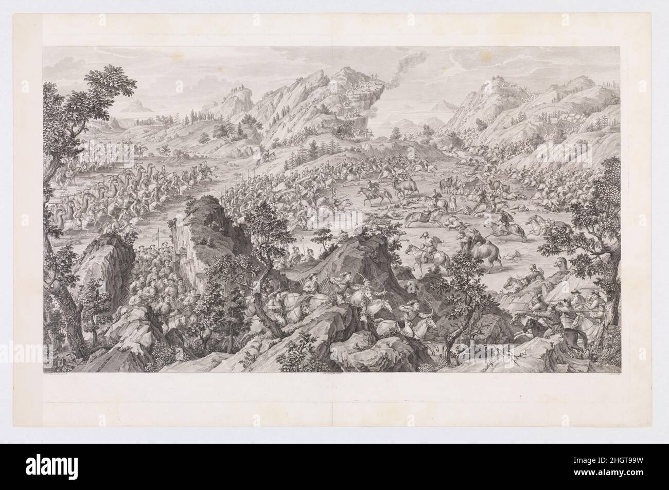 The Battle of Arcul 1767–74 Benoit Louis Prevost This print shows the ...