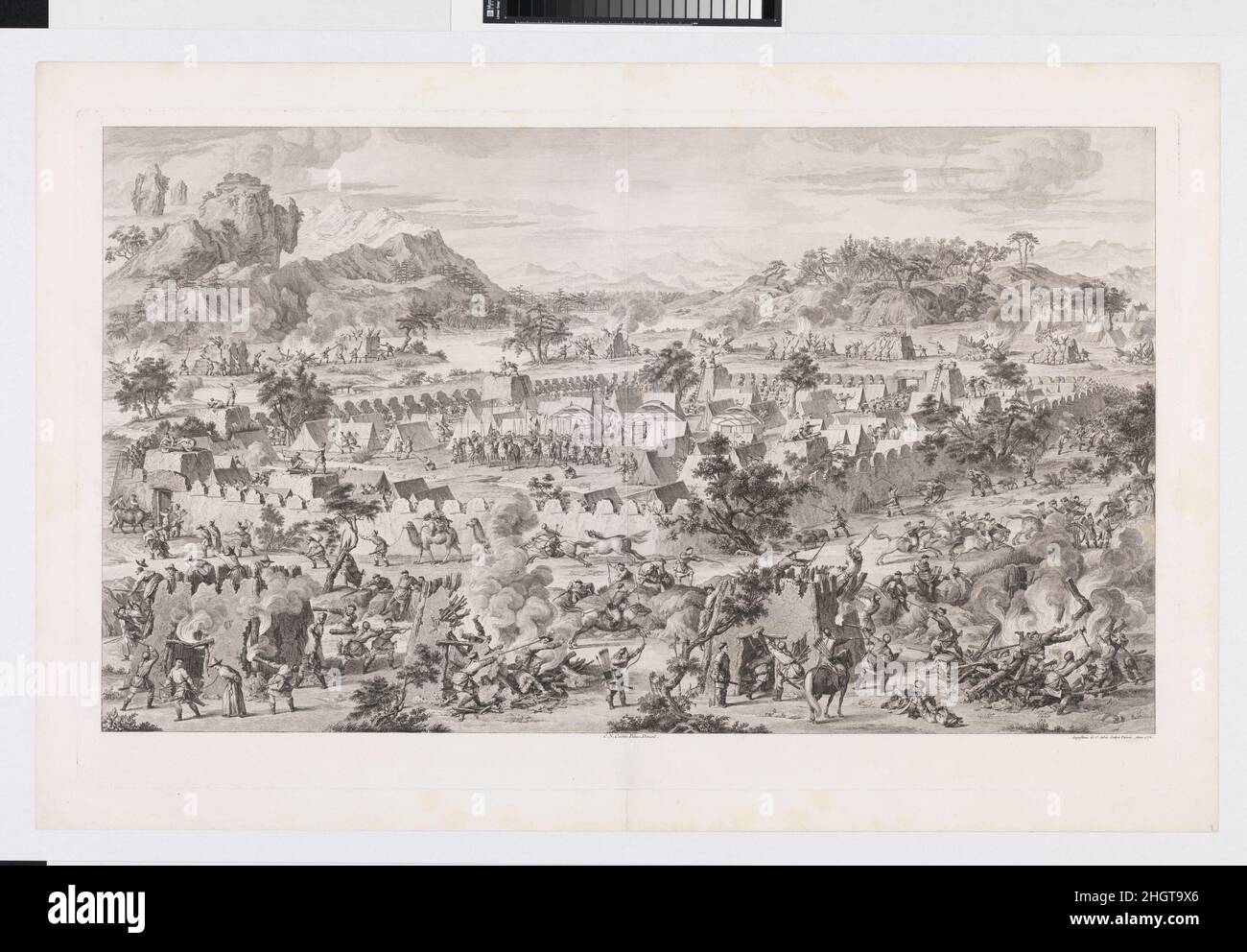 The Battle of Tonguzluq 1773 Augustin de Saint-Aubin This print depicts ...
