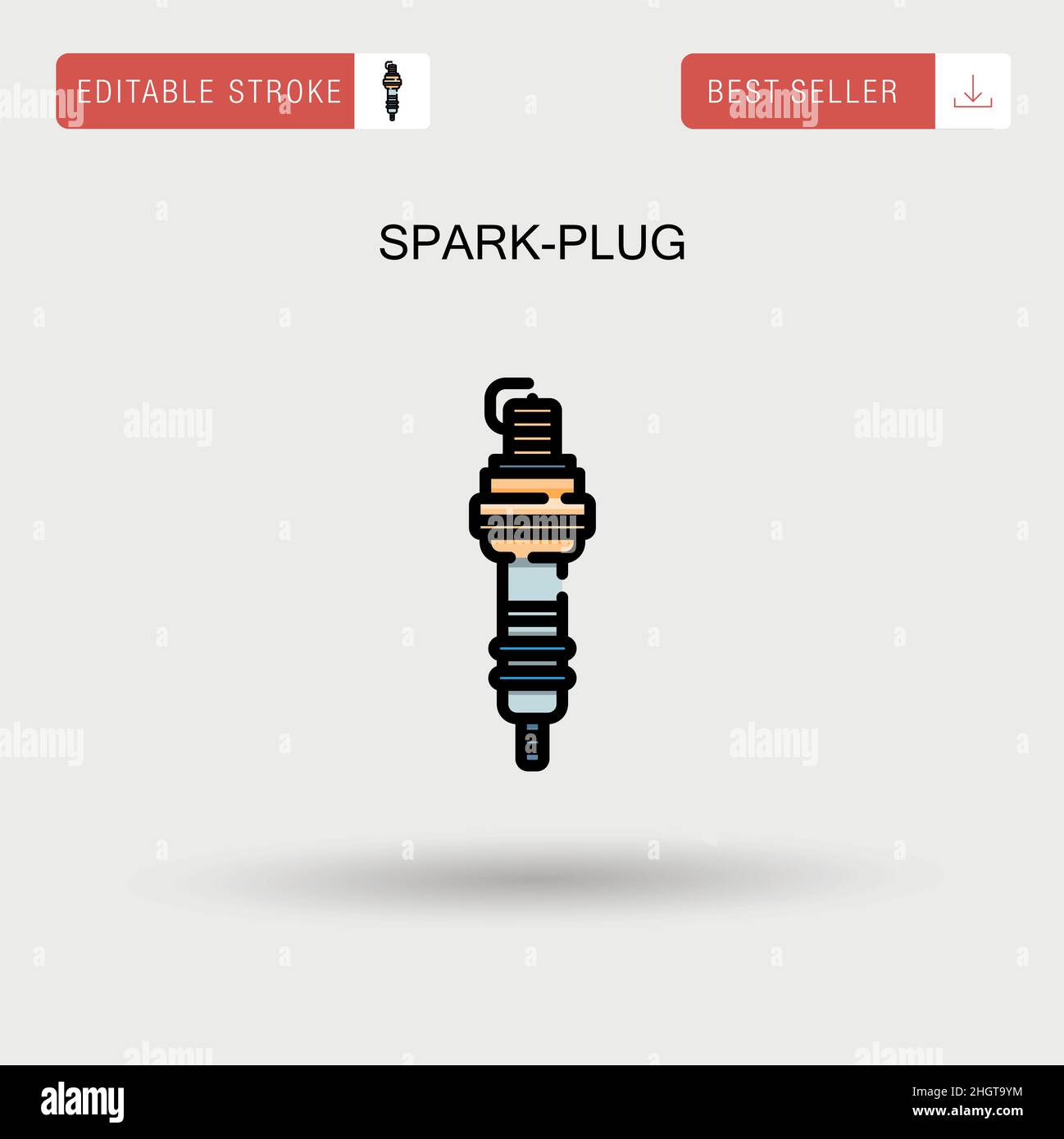 Spark-plug Simple vector icon Stock Vector Image & Art - Alamy