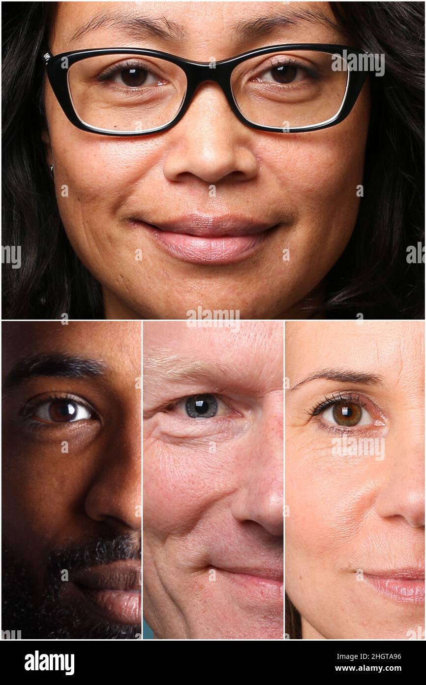 Beautiful happy people in front of a background Stock Photo - Alamy