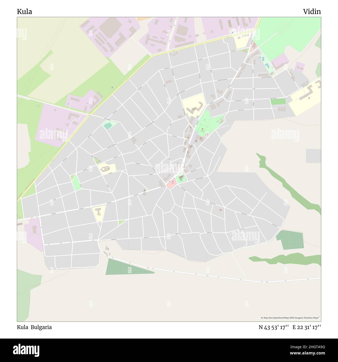 Kula, Kula, Bulgaria, Vidin, N 43 53' 17'', E 22 31' 17'', map ...