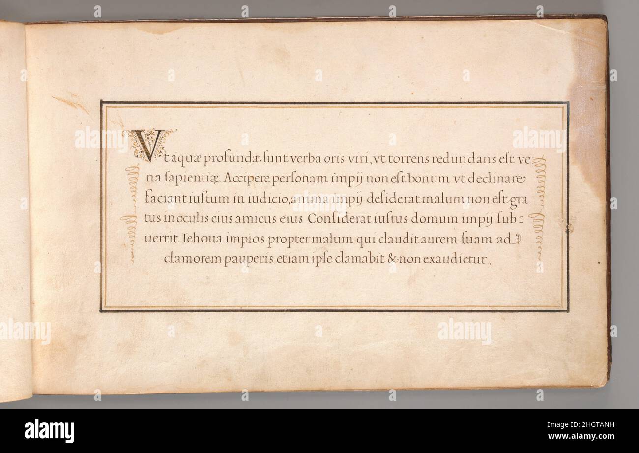 Calligraphic Excersize in Latin early 17th century Anonymous ...