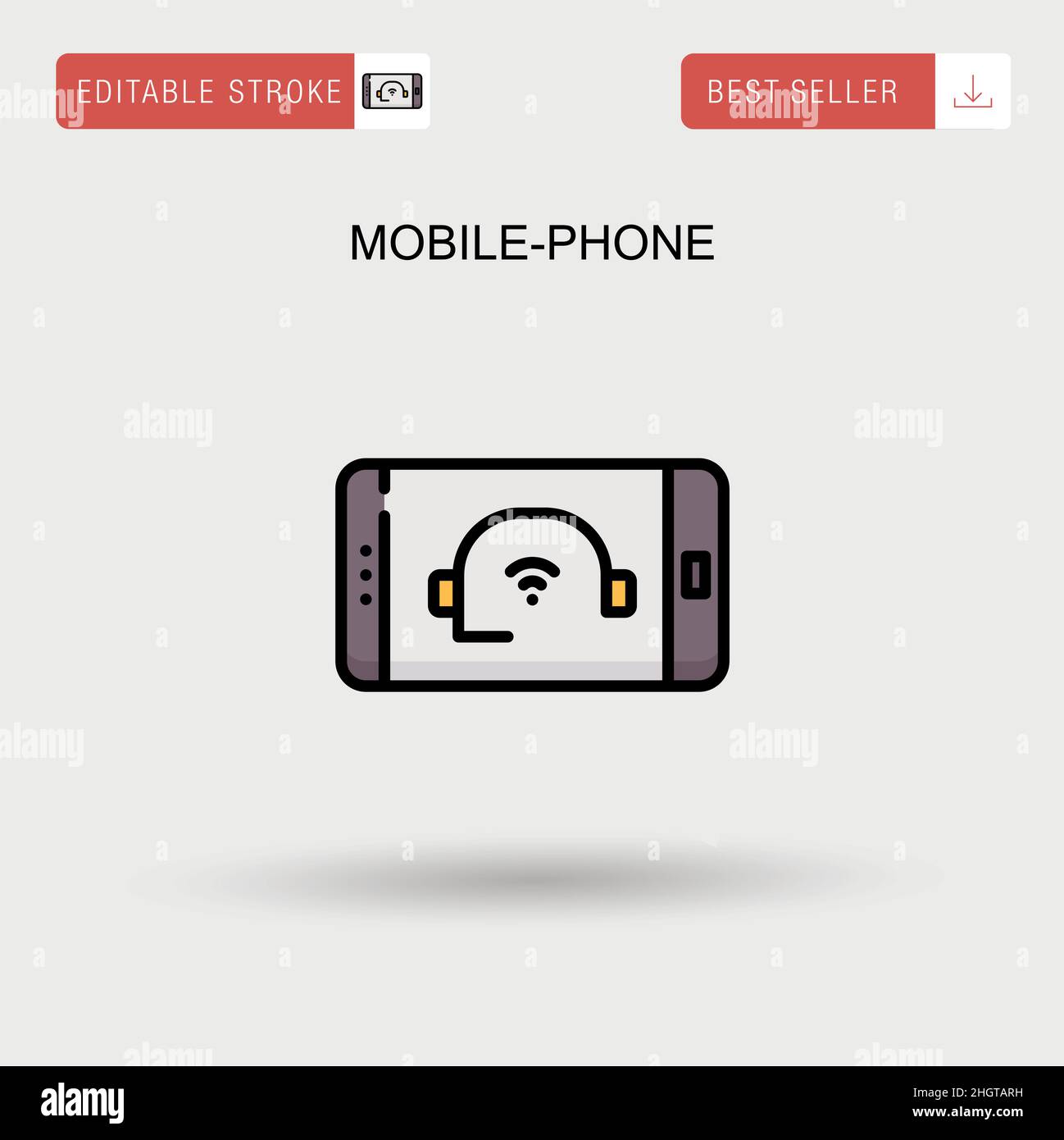 Mobile-phone Simple vector icon Stock Vector Image & Art - Alamy