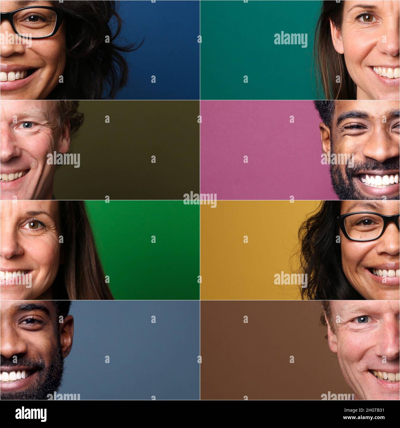 Beautiful happy people in front of a background Stock Photo - Alamy