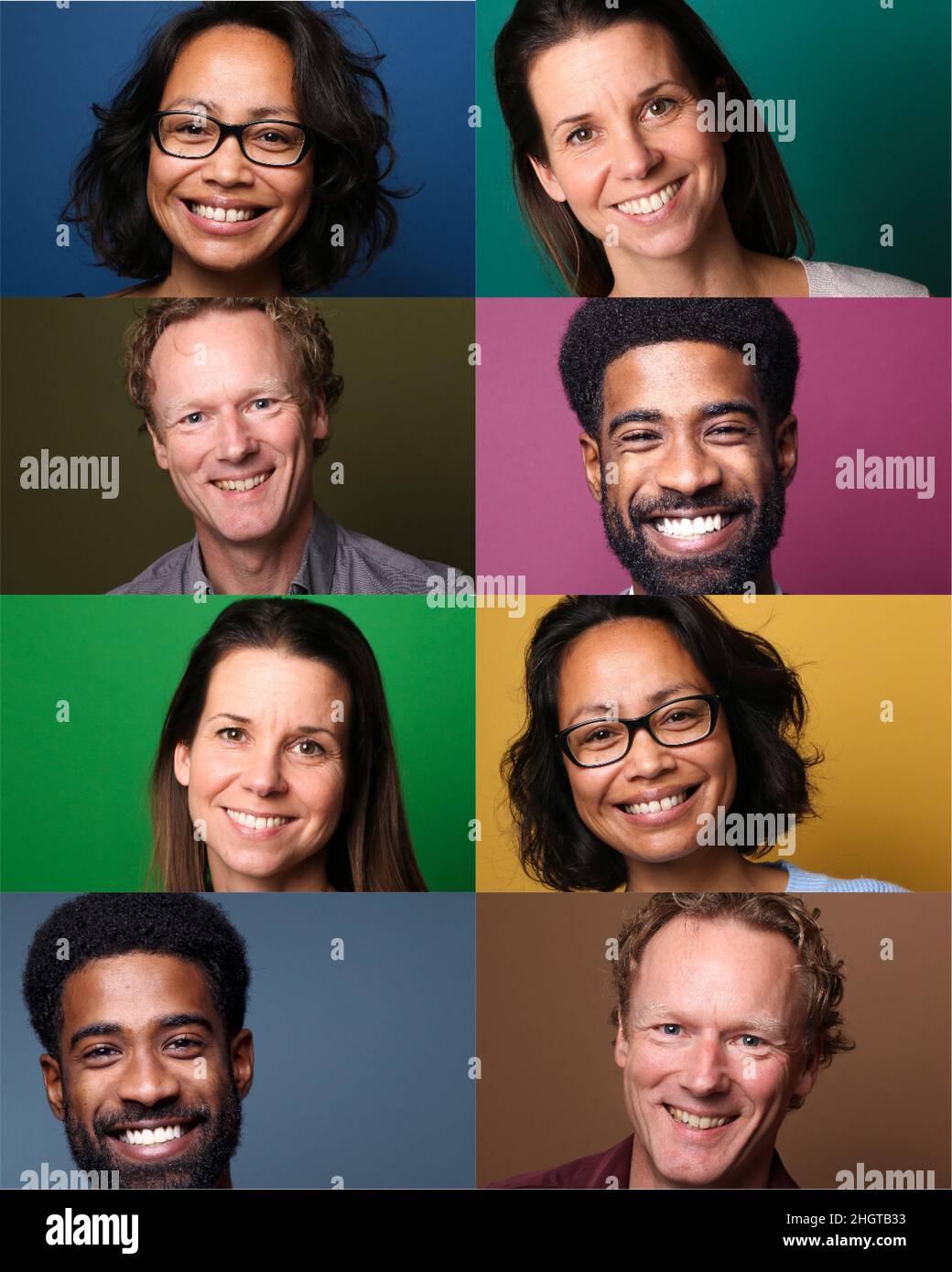 Beautiful happy people in front of a background Stock Photo - Alamy