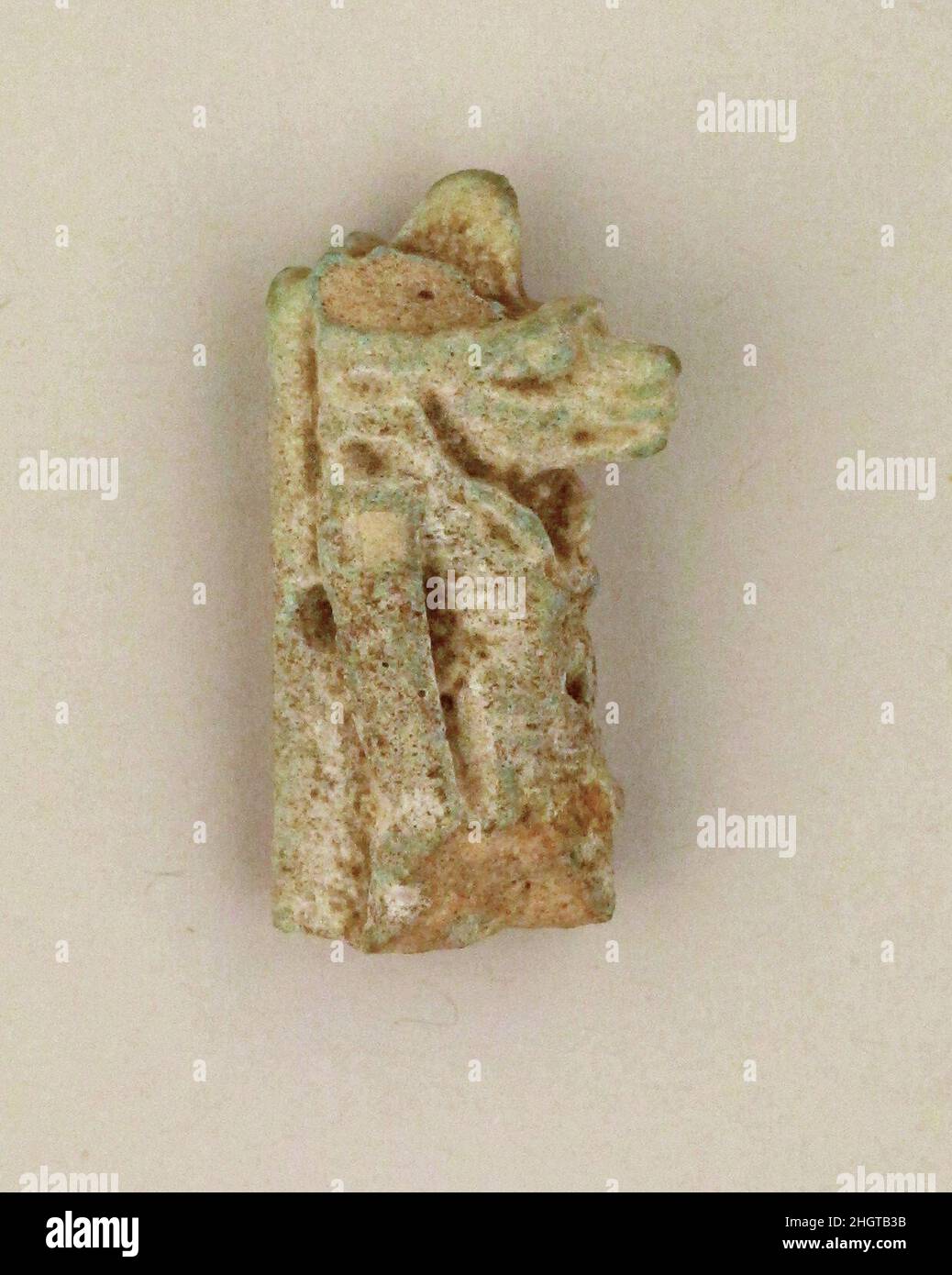 Amulet, Anubis. Amulet, Anubis. Clay, glazed. Gold and Silver Stock ...