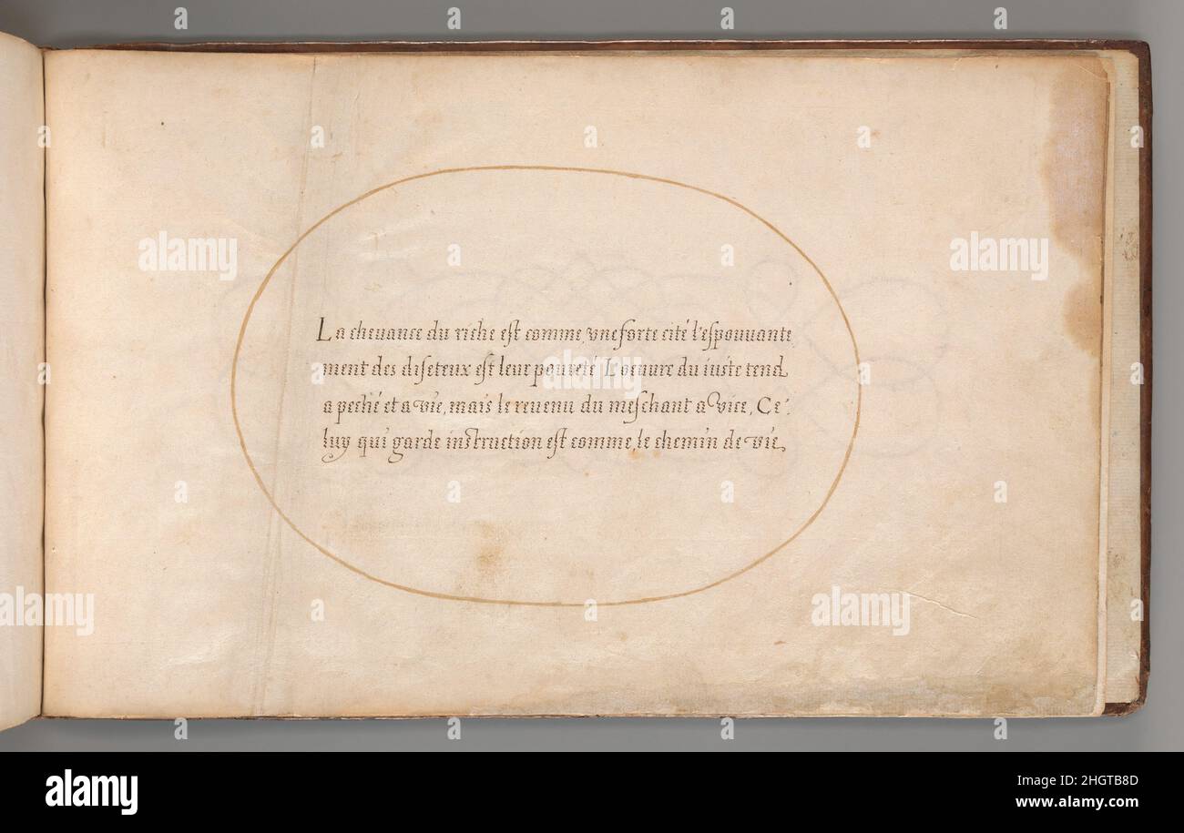 Calligraphic Excersize in French early 17th century Anonymous ...