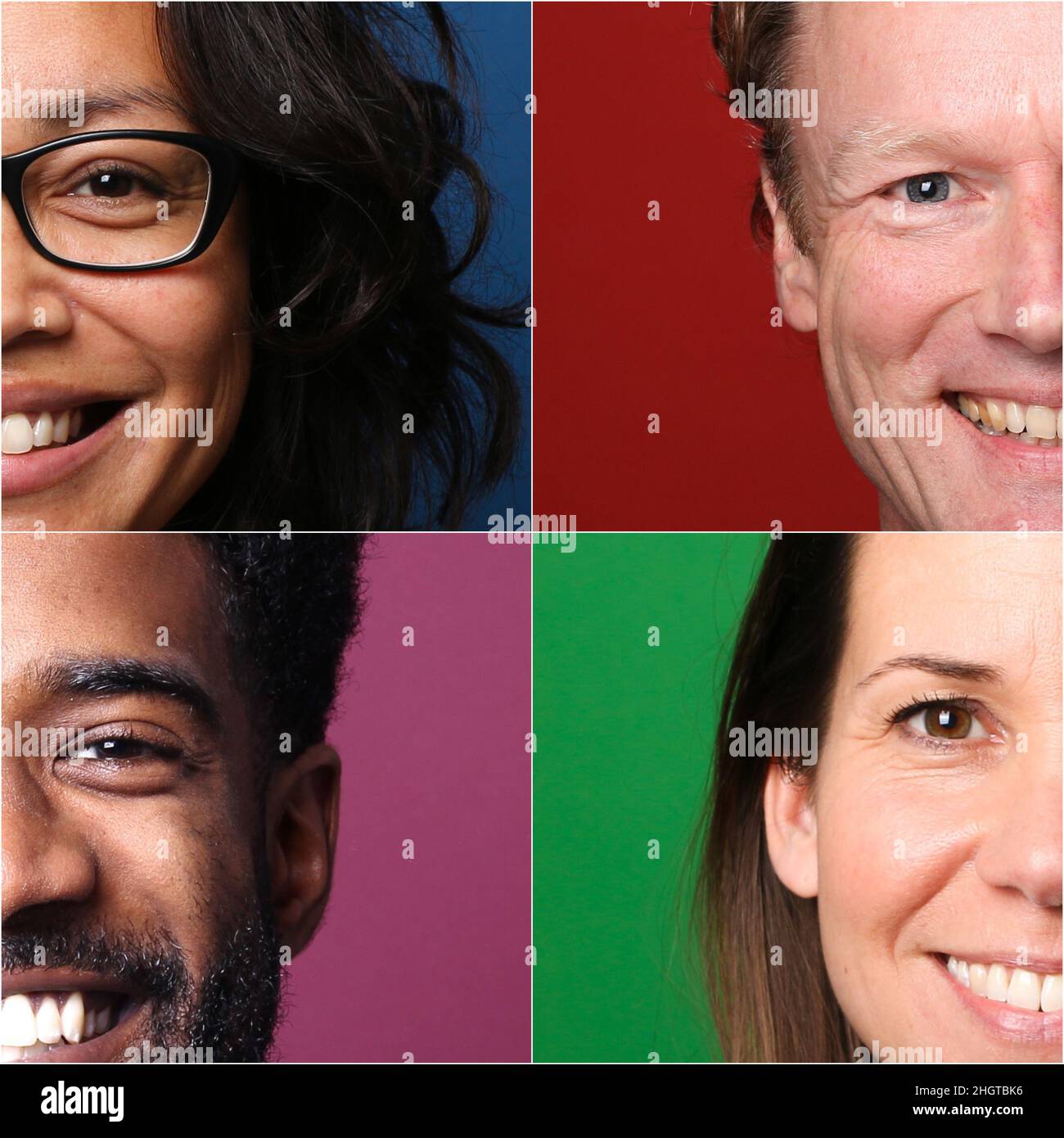Beautiful happy people in front of a background Stock Photo - Alamy