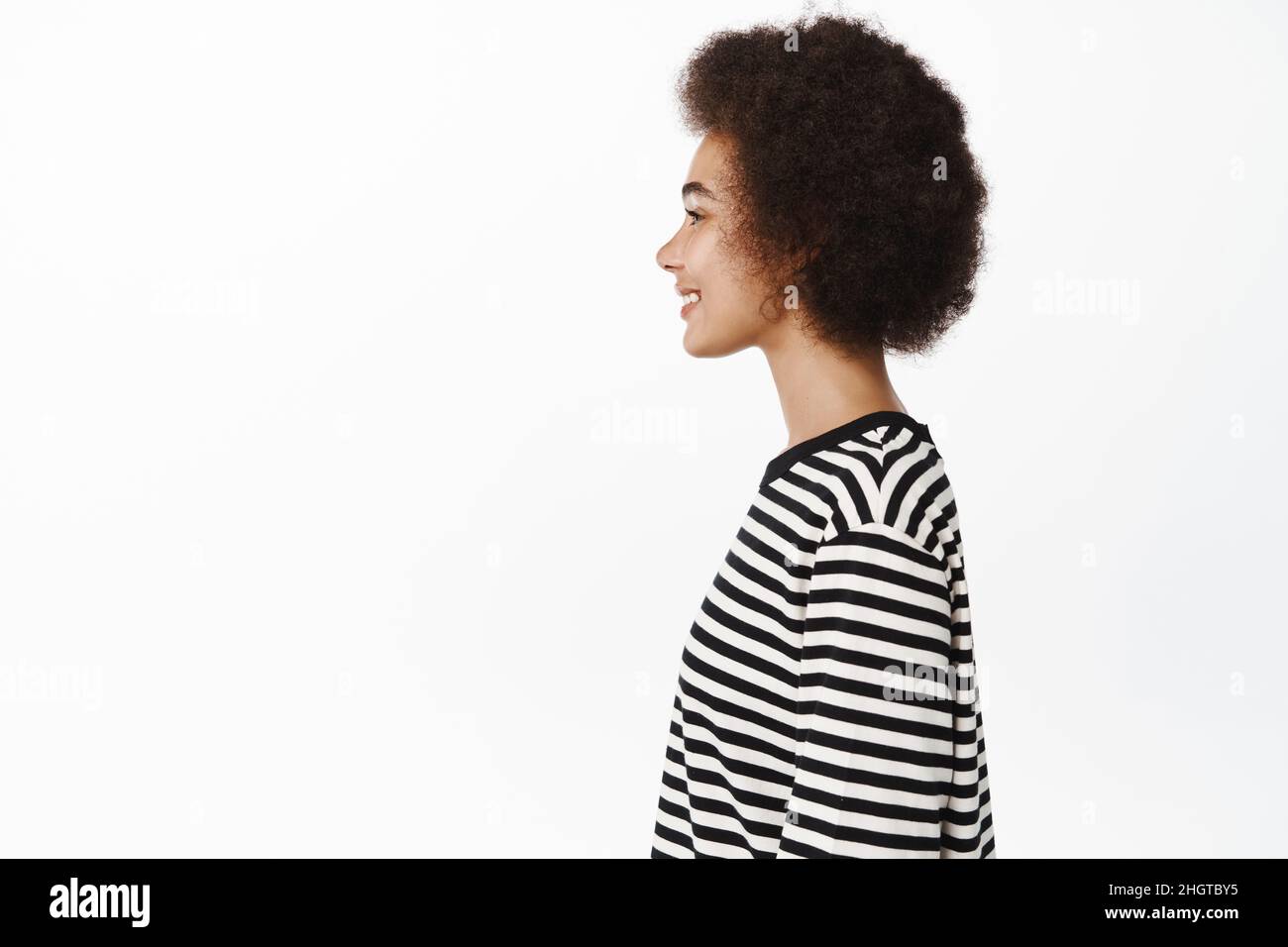 Profile face african girl hi-res stock photography and images - Alamy