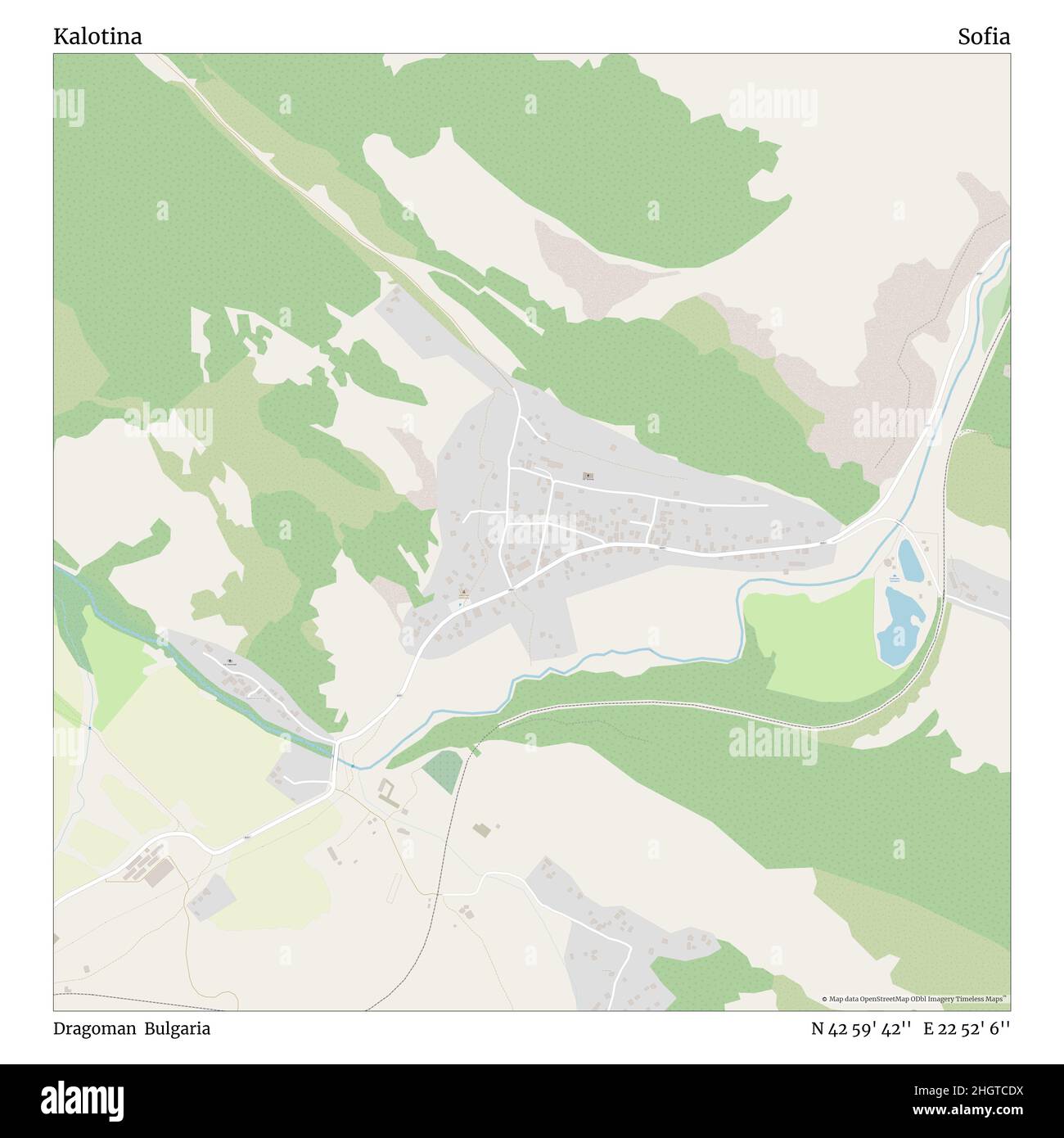 Kalotina, Dragoman, Bulgaria, Sofia, N 42 59' 42'', E 22 52' 6'', map ...