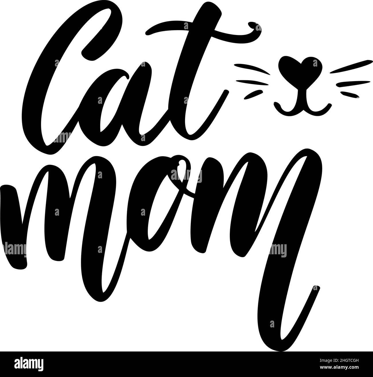 Black mama cat Stock Vector Images - Alamy