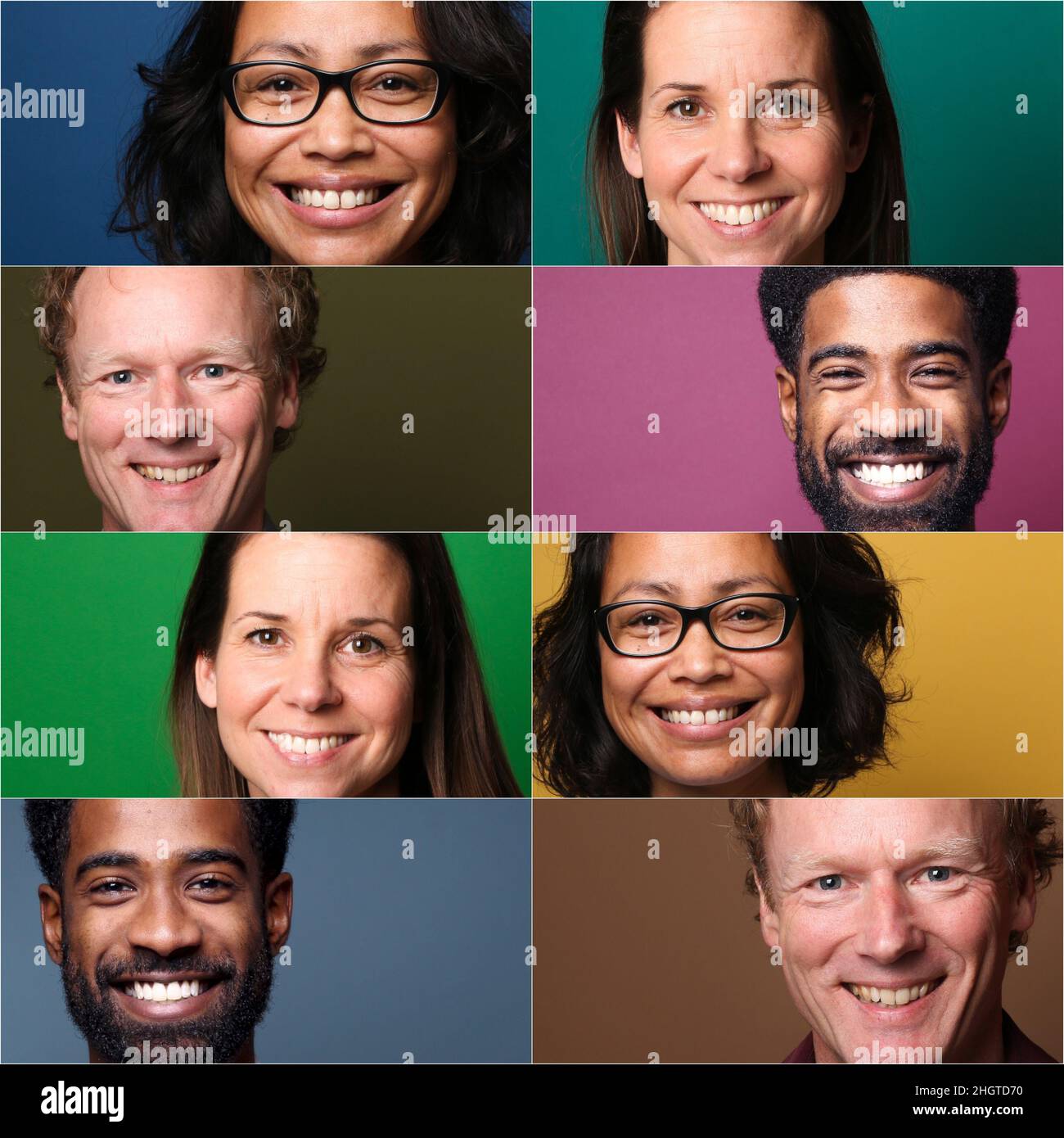 Beautiful happy people in front of a background Stock Photo - Alamy