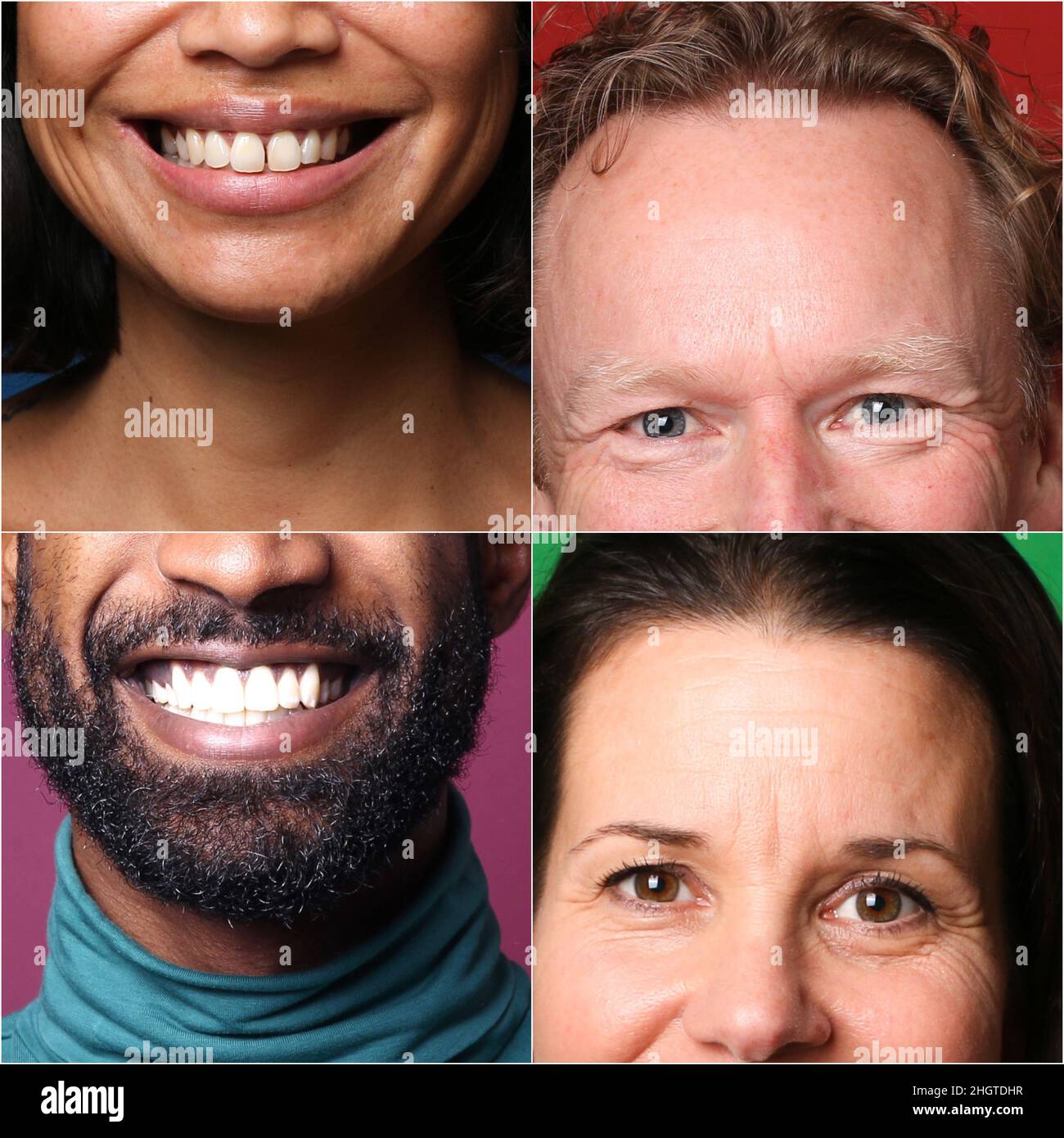 Beautiful happy people in front of a background Stock Photo - Alamy