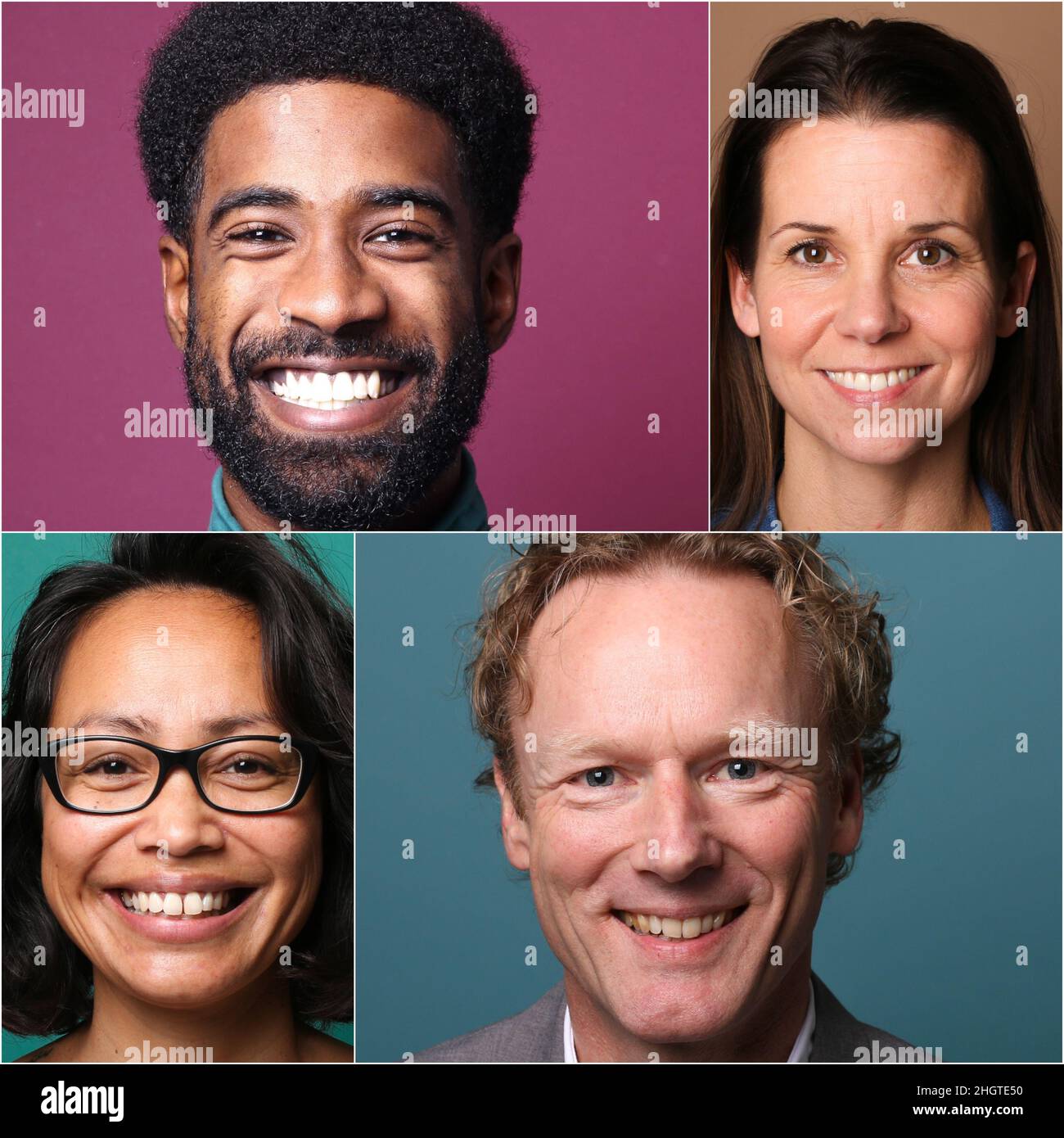 Beautiful happy people in front of a background Stock Photo - Alamy