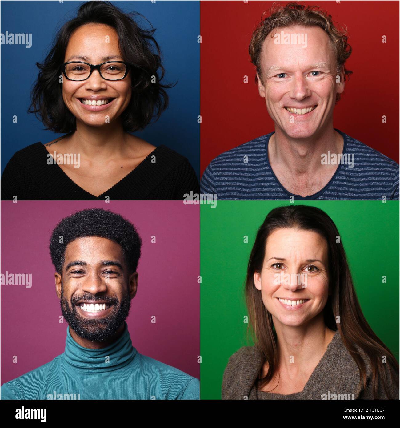 Beautiful happy people in front of a background Stock Photo - Alamy