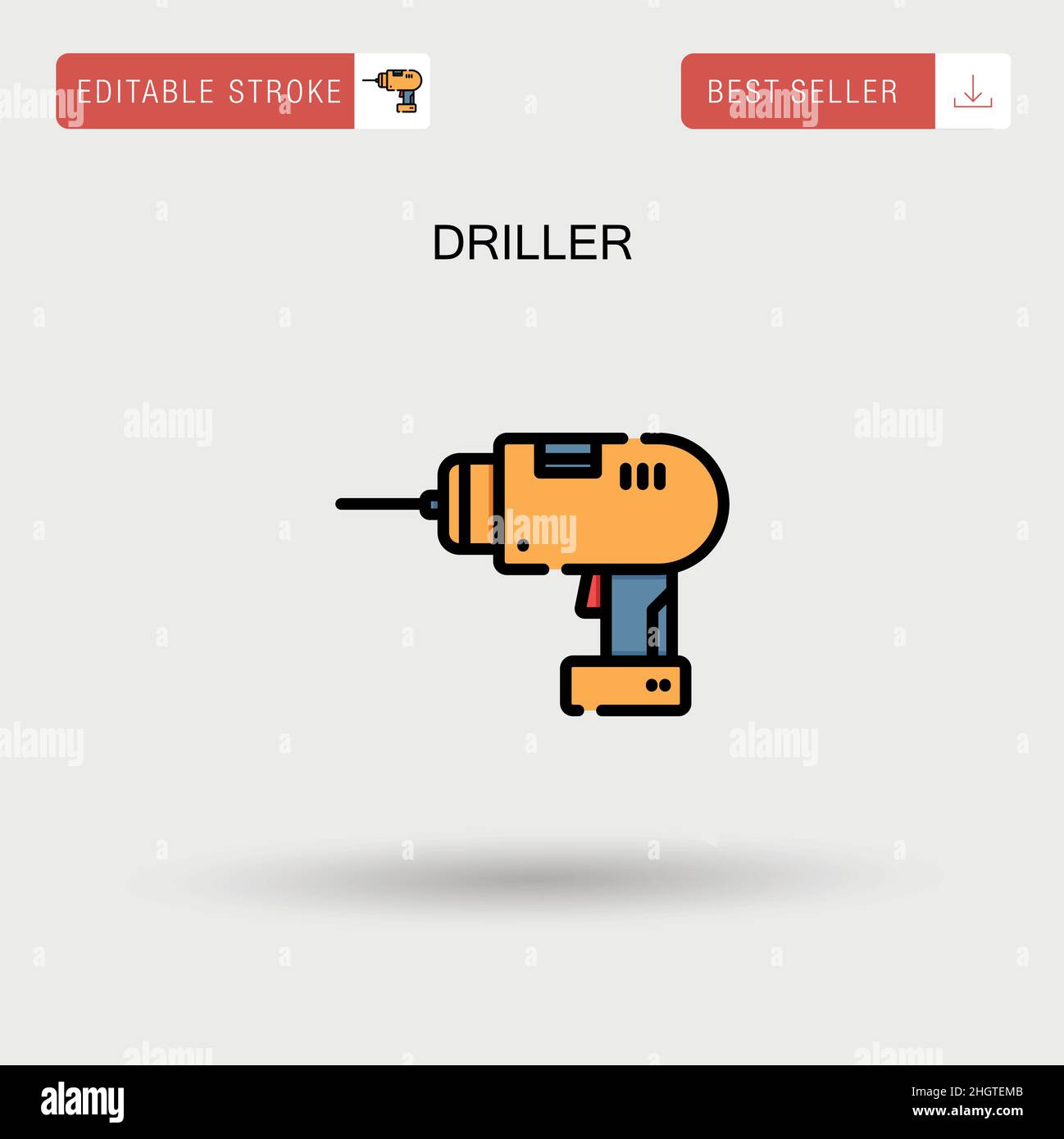 Driller Simple vector icon Stock Vector Image & Art - Alamy