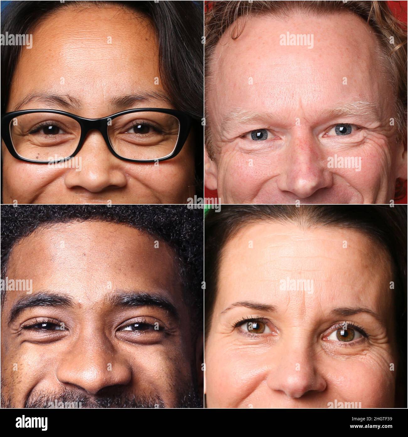 Beautiful happy people in front of a background Stock Photo - Alamy