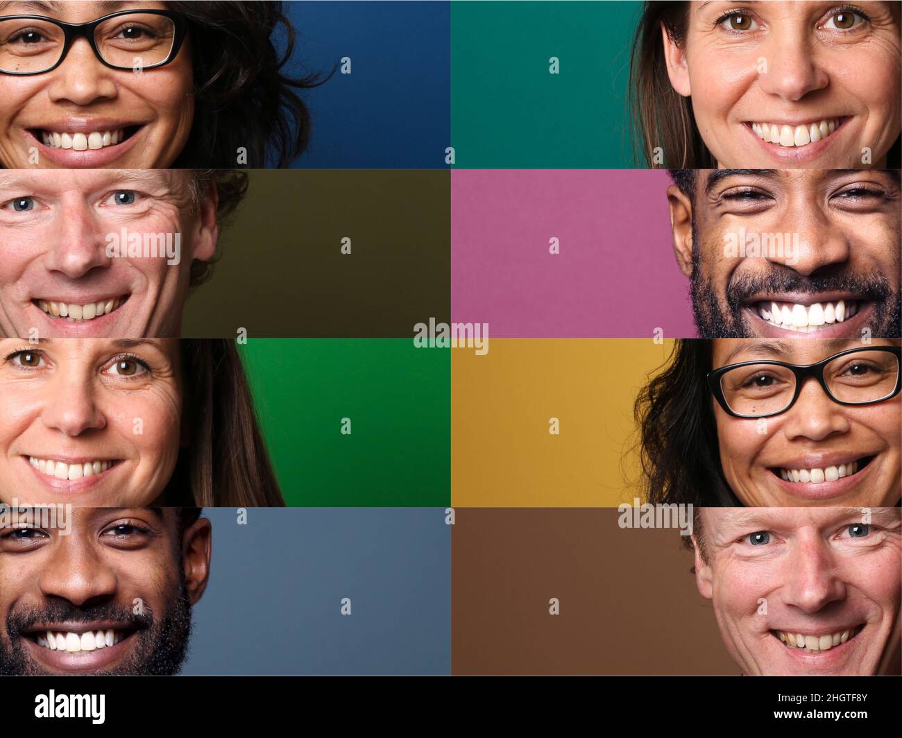 Beautiful happy people in front of a background Stock Photo - Alamy