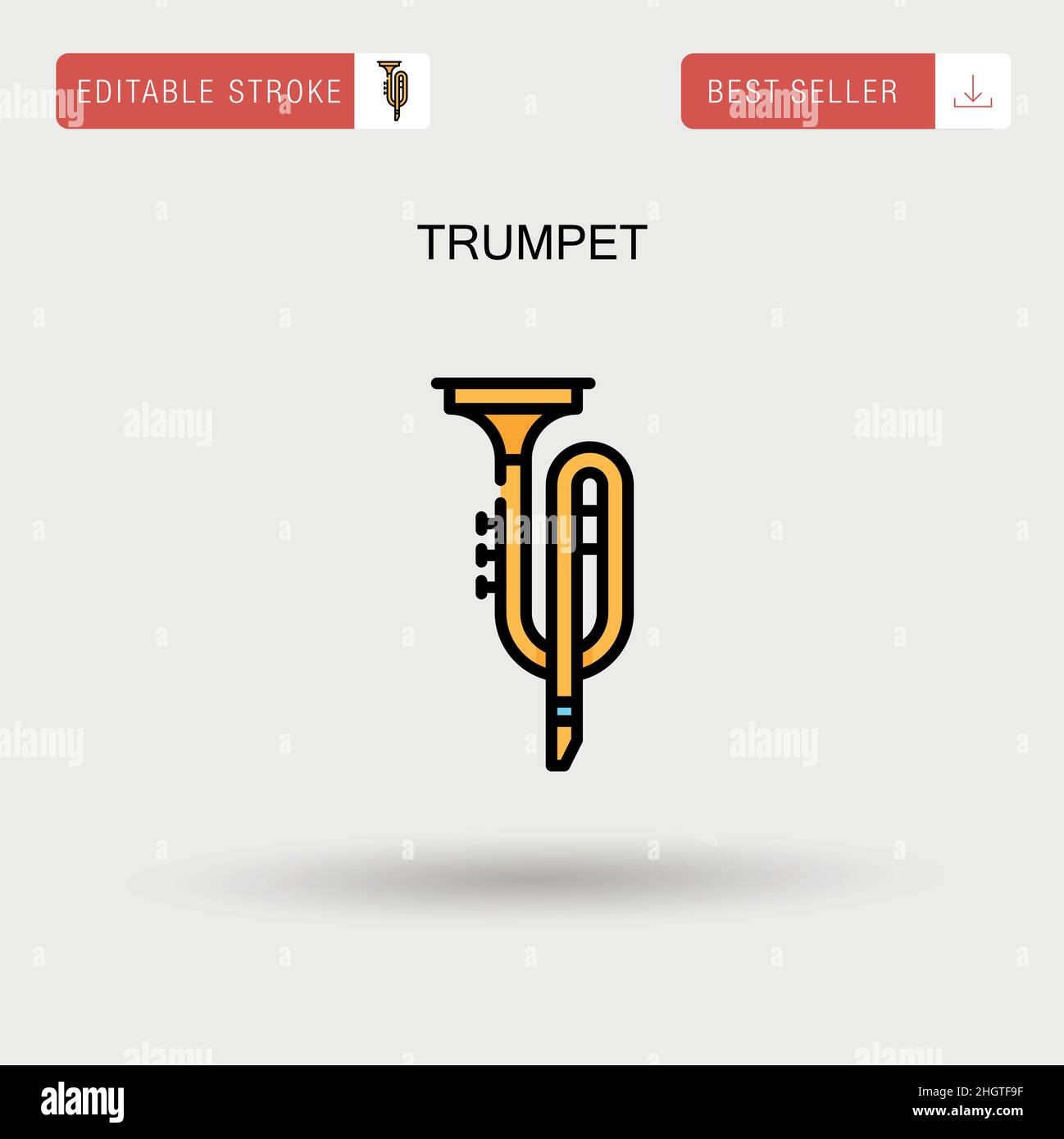 Trumpet Simple vector icon Stock Vector Image & Art - Alamy