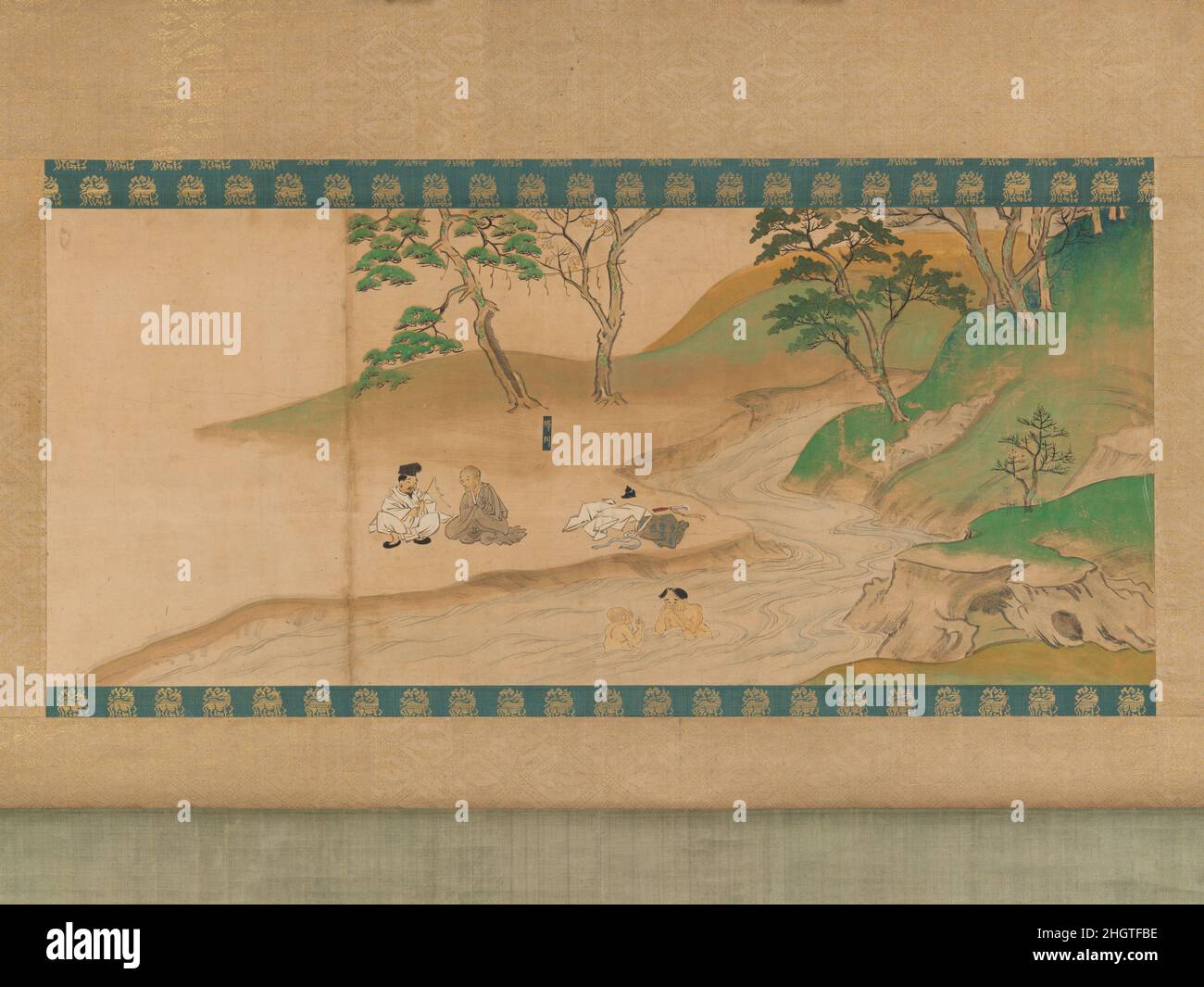 Section of Jin'o-ji Engi Emaki early 14th century Japan. Section of Jin ...