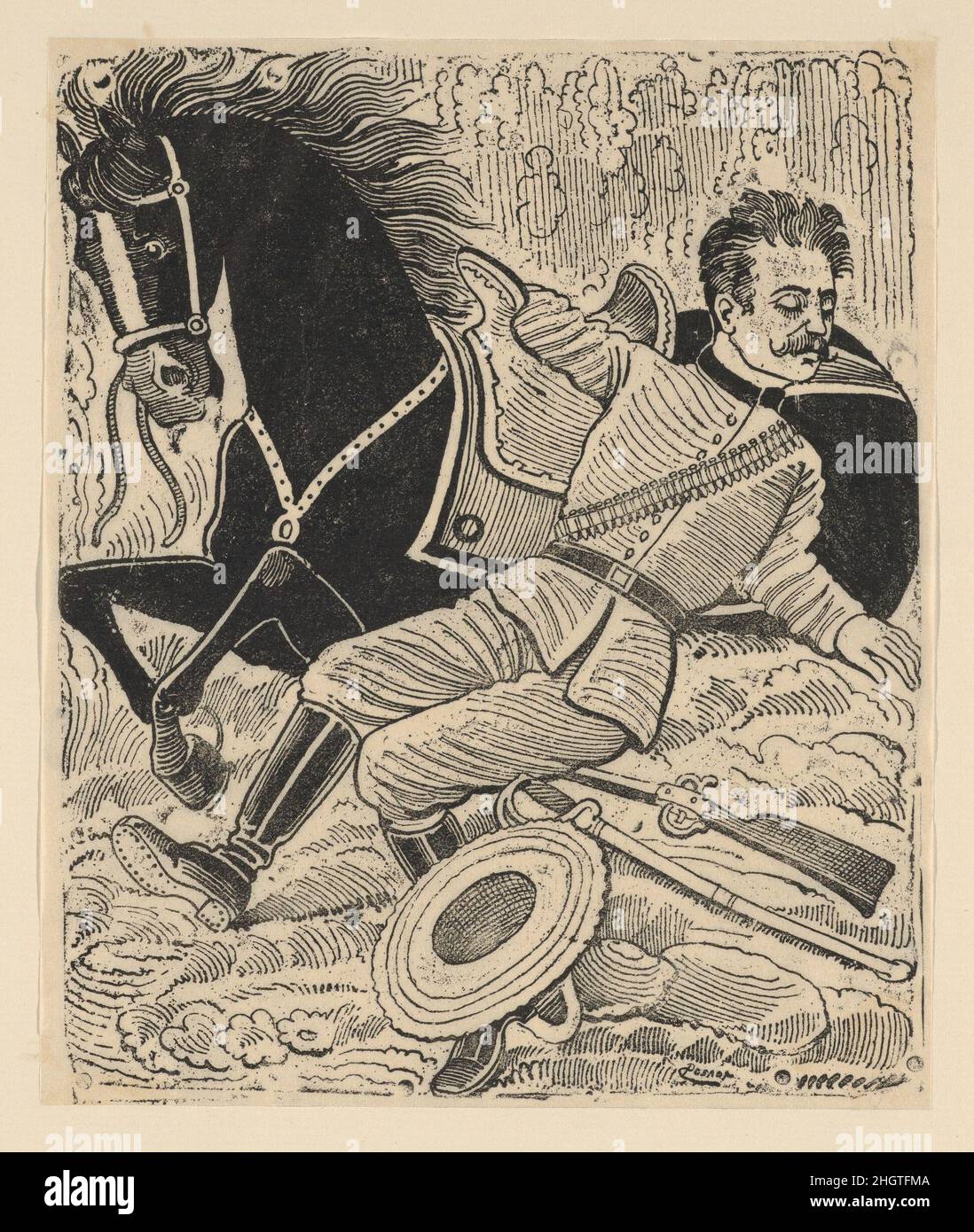 The death of Zapata who has fallen from his horse ca. 1910 José ...