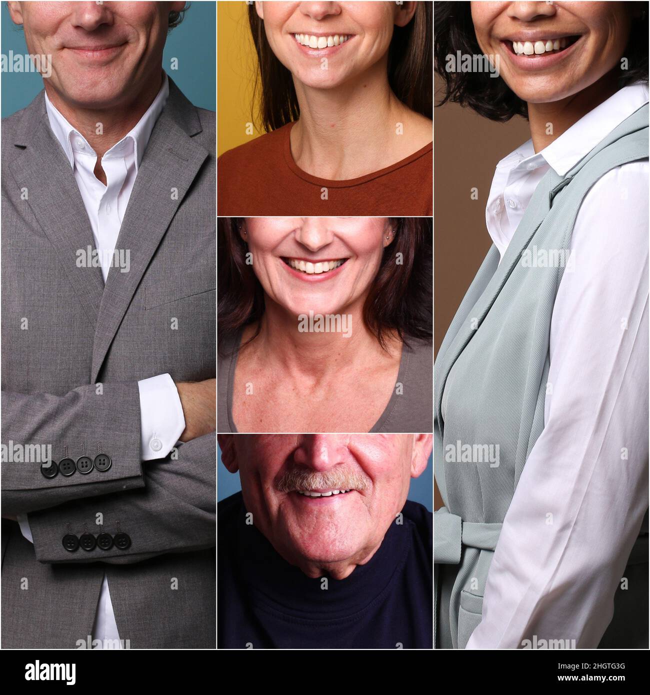 Beautiful happy people in front of a background Stock Photo - Alamy