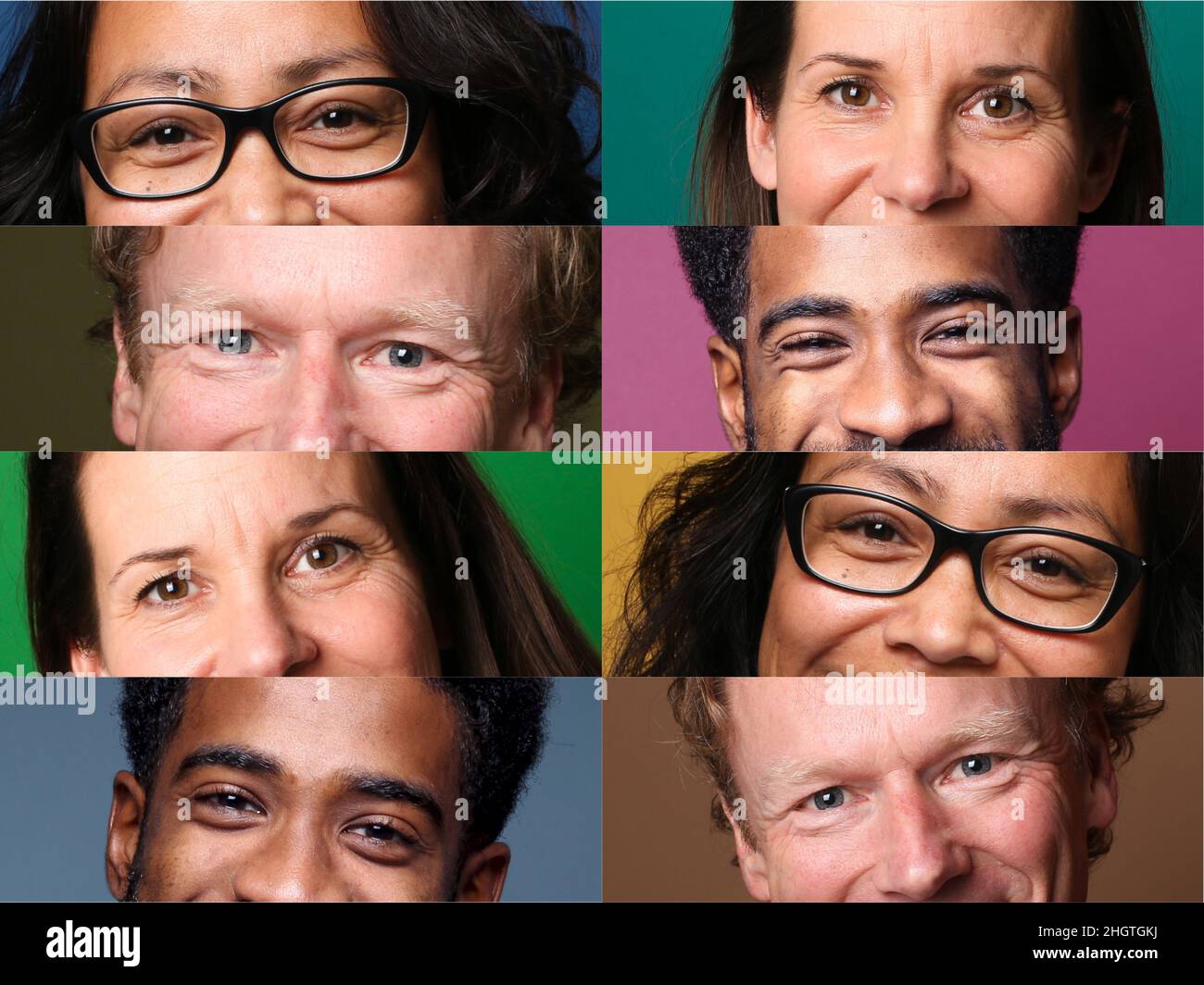 Beautiful happy people in front of a background Stock Photo - Alamy
