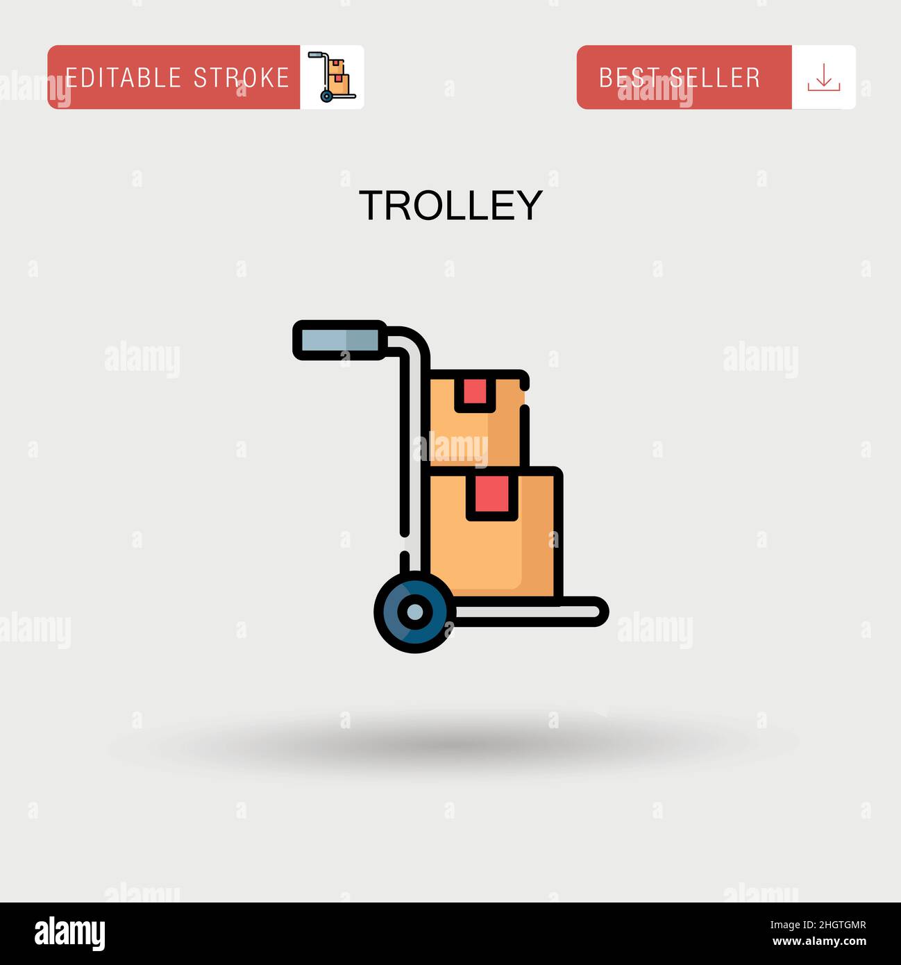 Trolley Simple vector icon Stock Vector Image & Art - Alamy