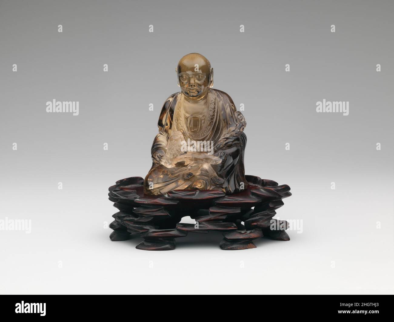 Luohan with a lion cub 18th century China Enlightened Buddhist ...