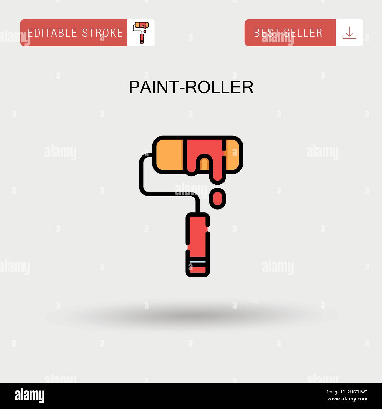 Paint-roller Simple vector icon Stock Vector Image & Art - Alamy