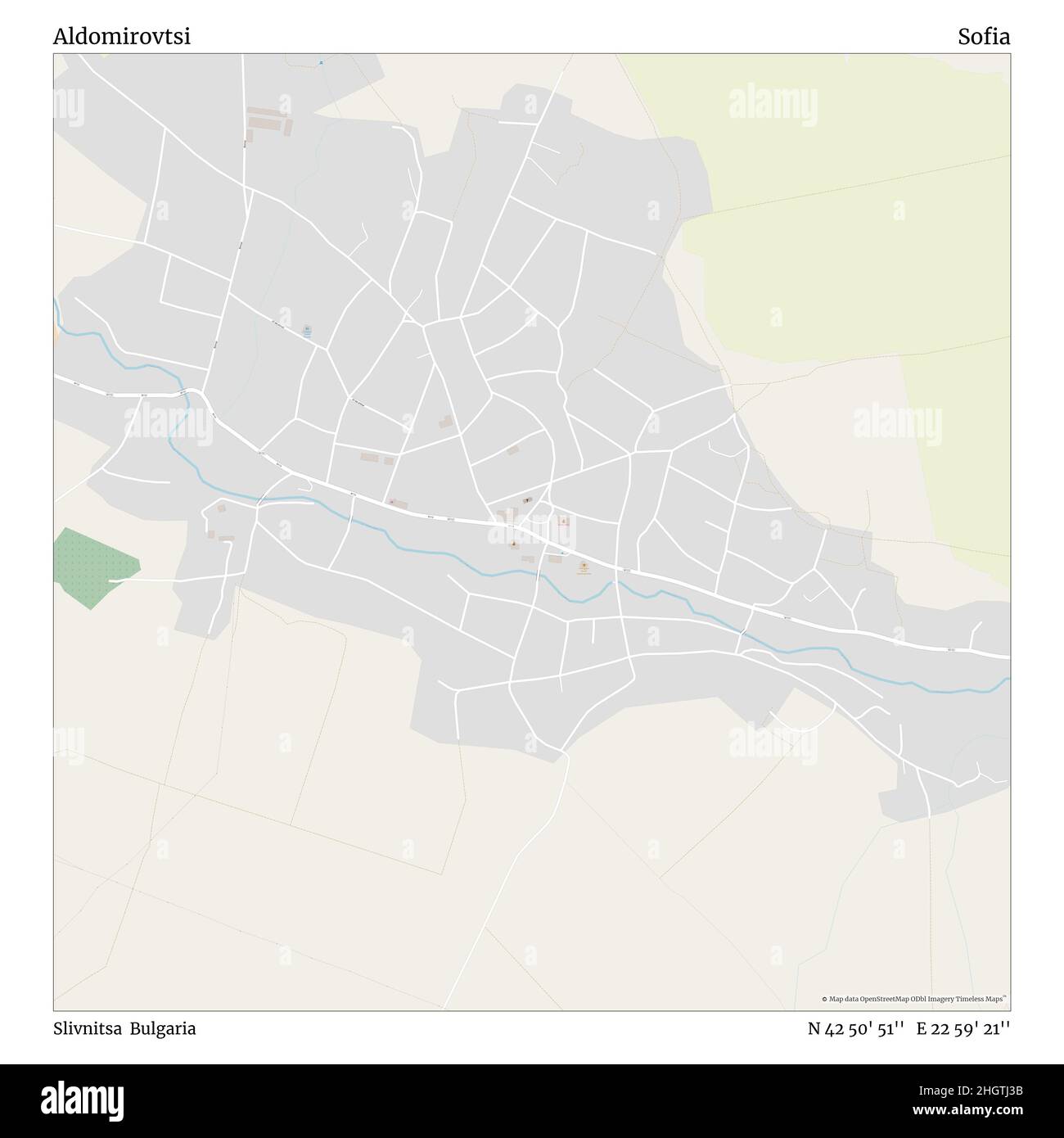 Aldomirovtsi, Slivnitsa, Bulgaria, Sofia, N 42 50' 51'', E 22 59' 21'', map, Timeless Map ...