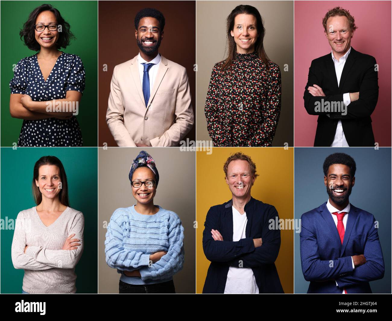 Beautiful happy people in front of a background Stock Photo - Alamy