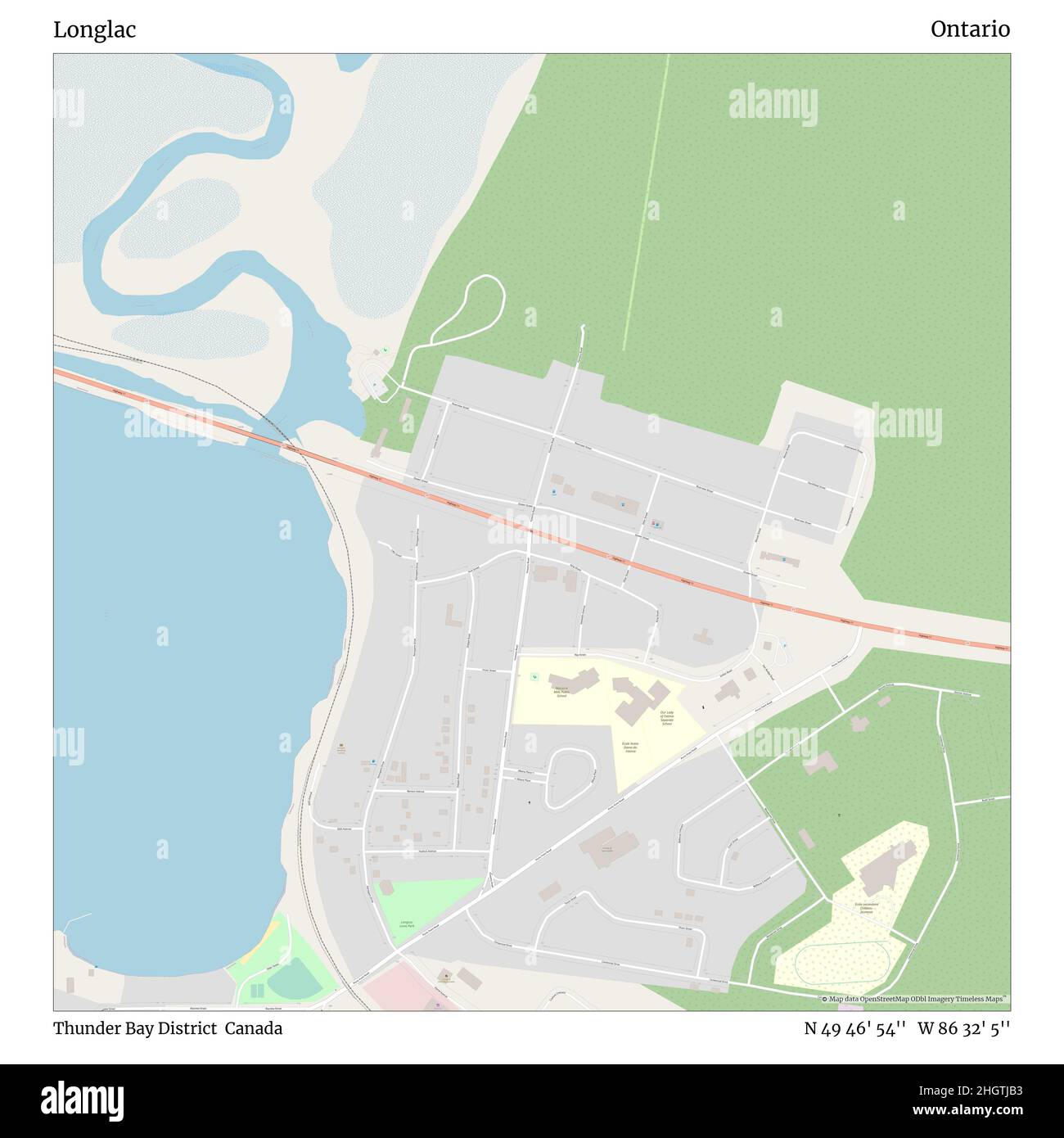 Map of longlac ontario hi-res stock photography and images - Alamy