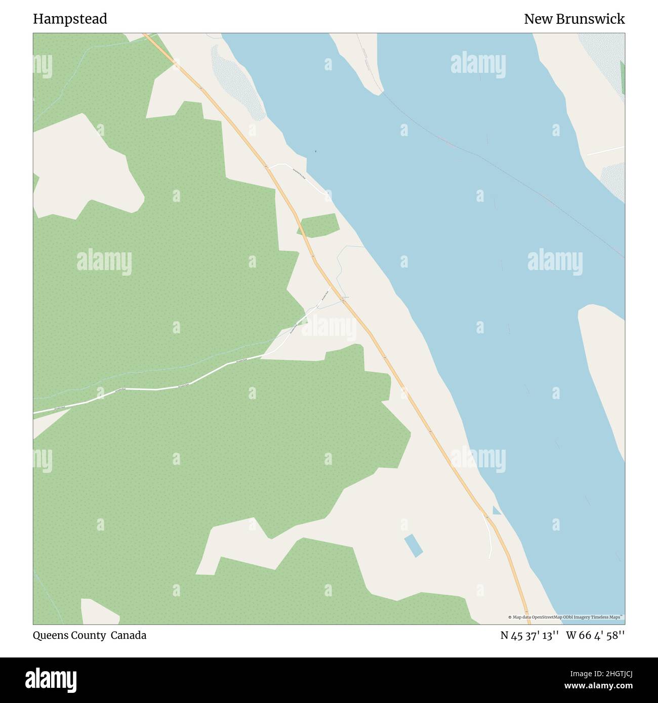 Hampstead, Queens County, Canada, New Brunswick, N 45 37' 13'', W 66 4 ...