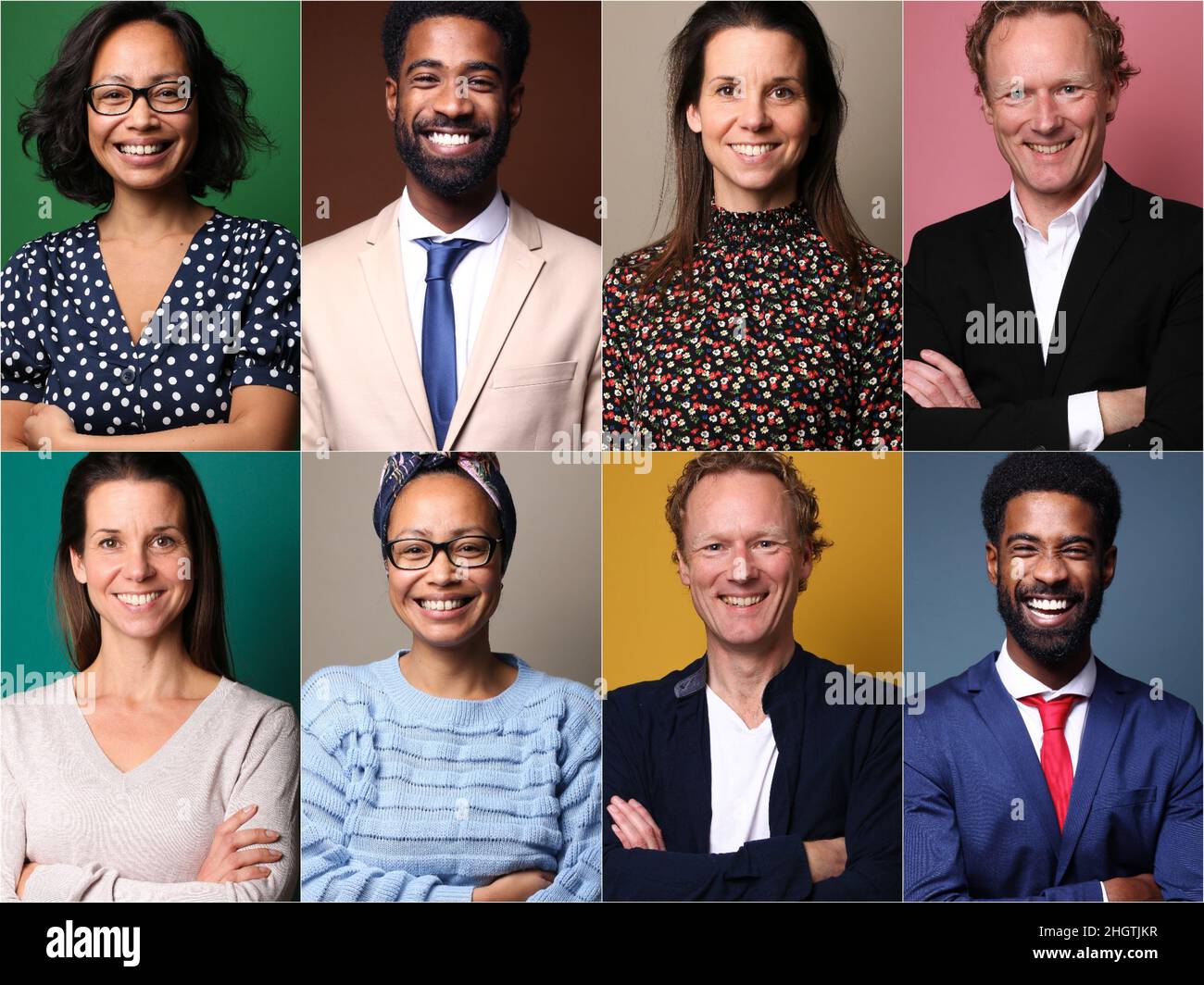 Beautiful happy people in front of a background Stock Photo - Alamy