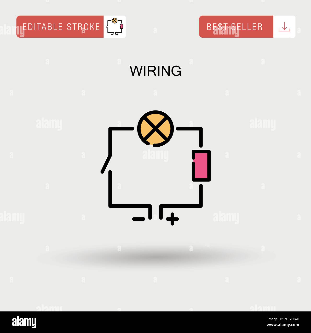 Wiring Simple vector icon Stock Vector Image & Art - Alamy