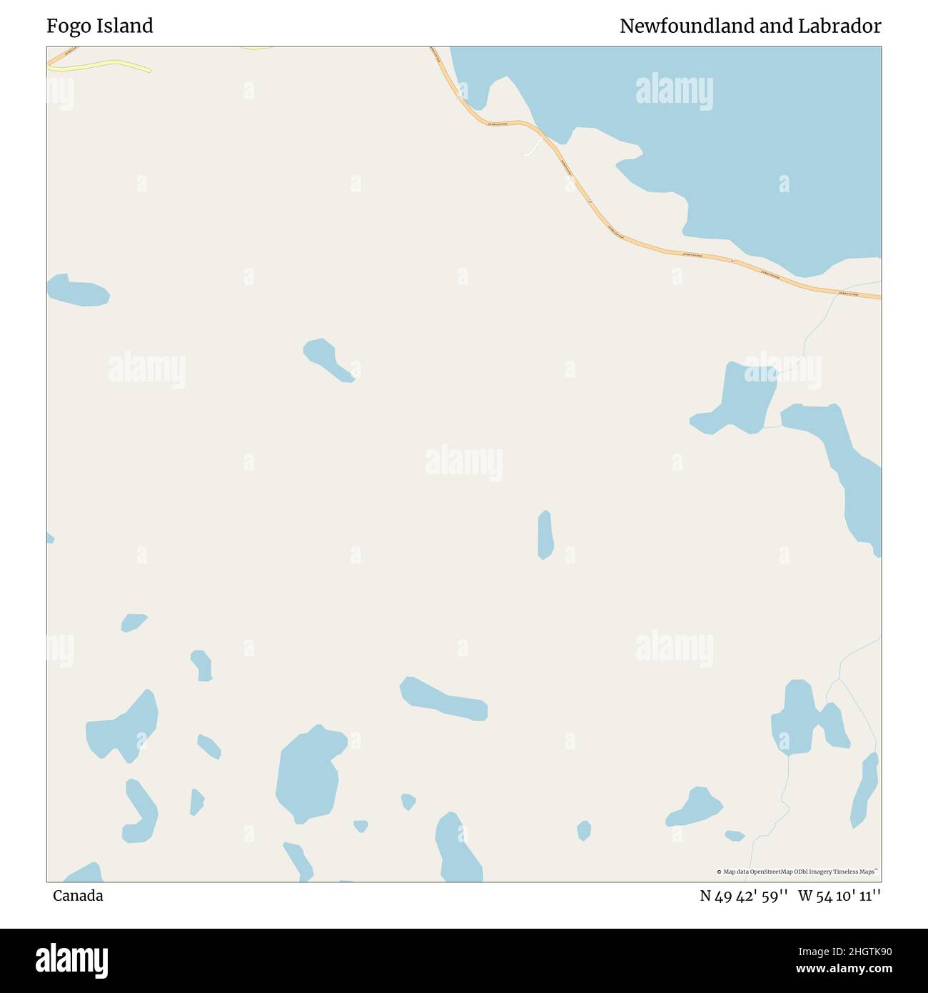 Map of fogo island Cut Out Stock Images & Pictures - Alamy